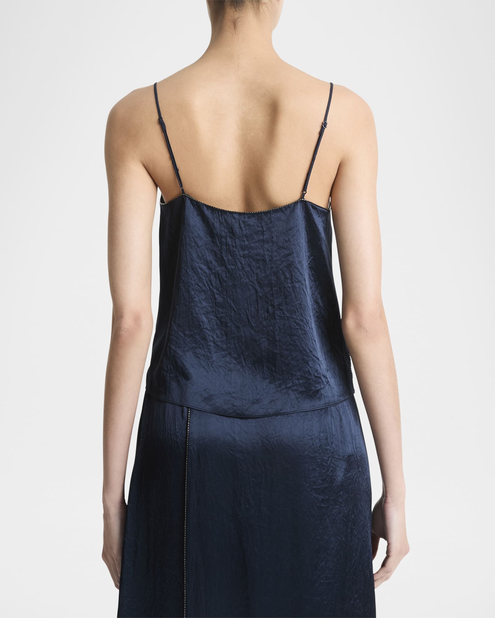 Vince Beaded Satin Cami | Neiman Marcus