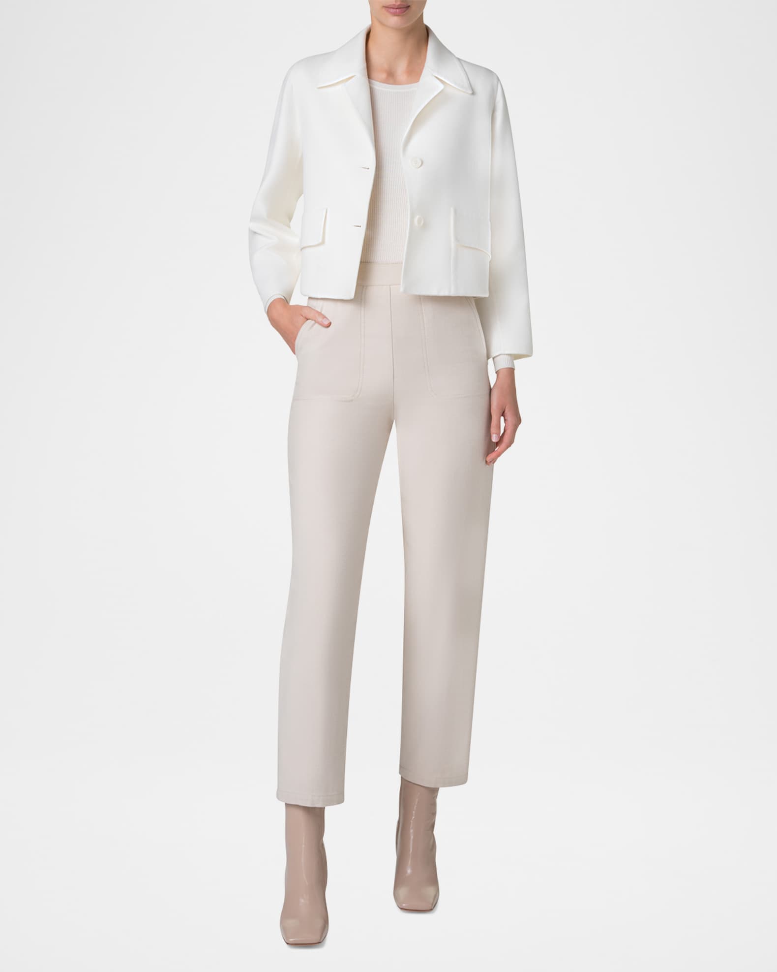 Akris Wes Short Cashmere Double-Face Jacket | Neiman Marcus