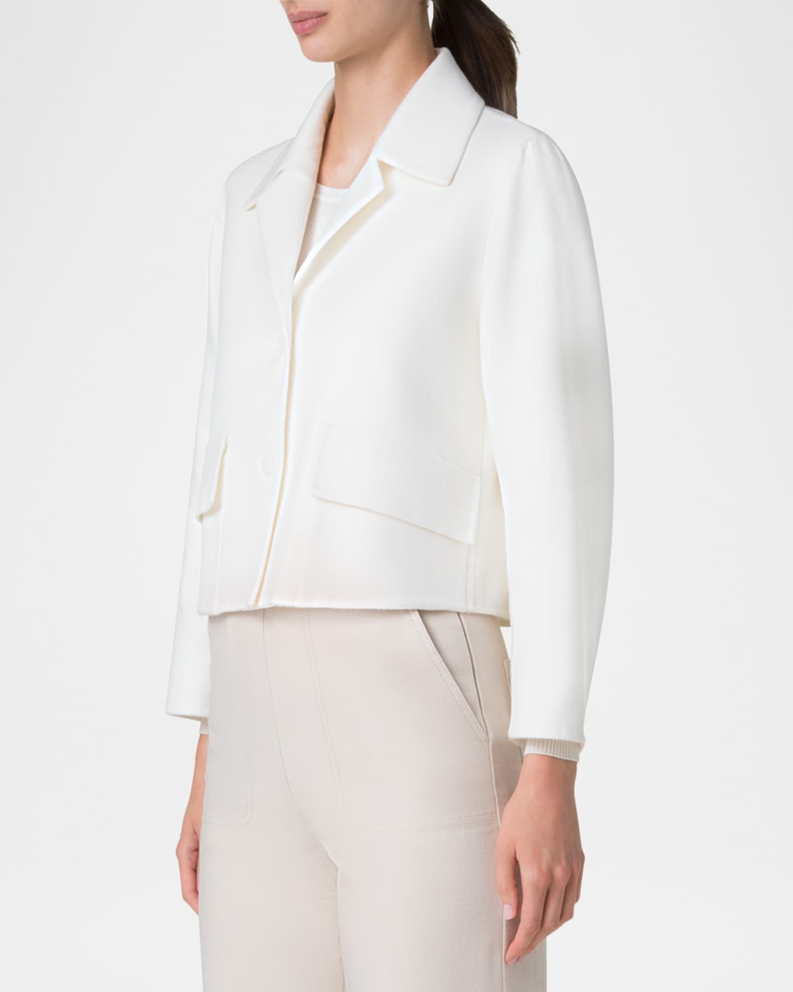 Akris Wes Short Cashmere Double-Face Jacket | Neiman Marcus