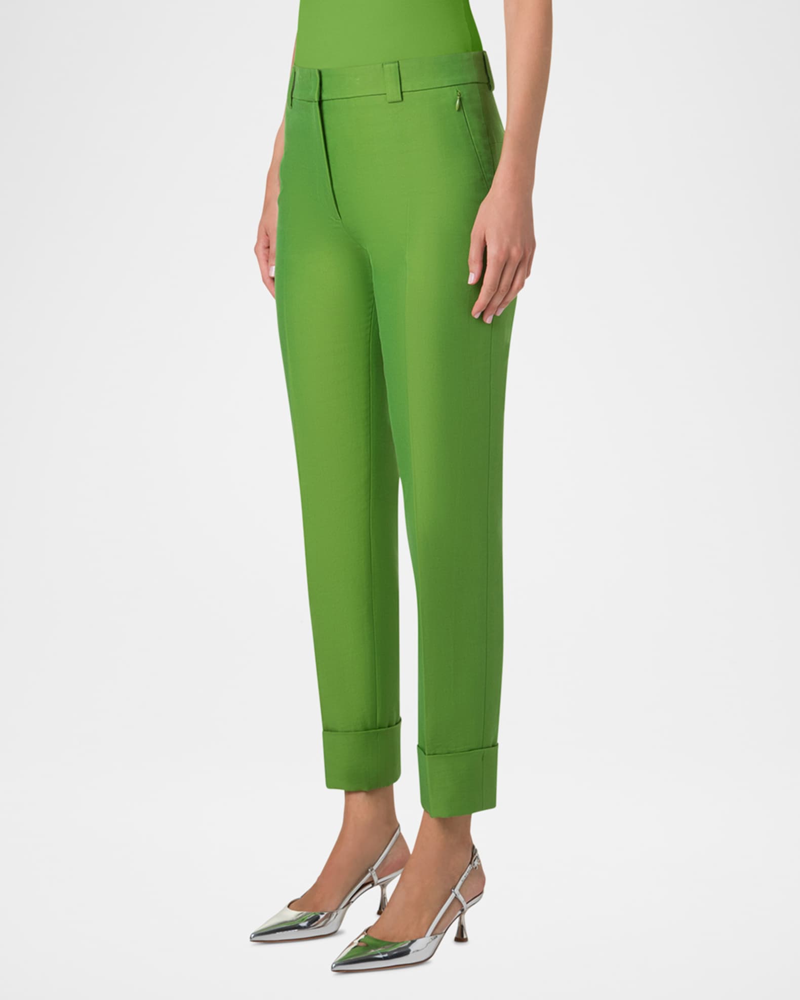 Akris Maxima Double Face Conical Leg Pants | Neiman Marcus