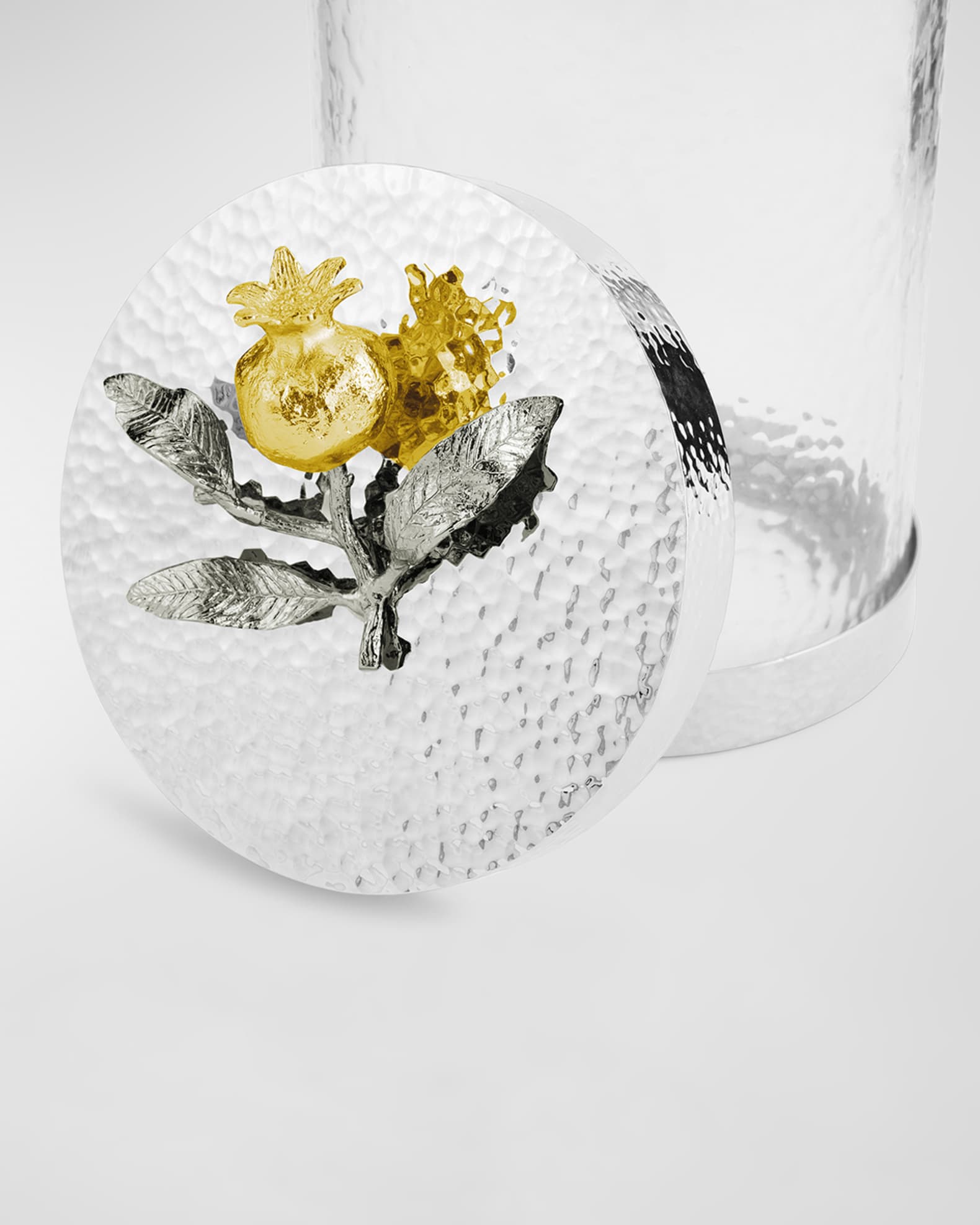 Michael Aram Pomegranate Silver & Gold Small Canister | Neiman Marcus