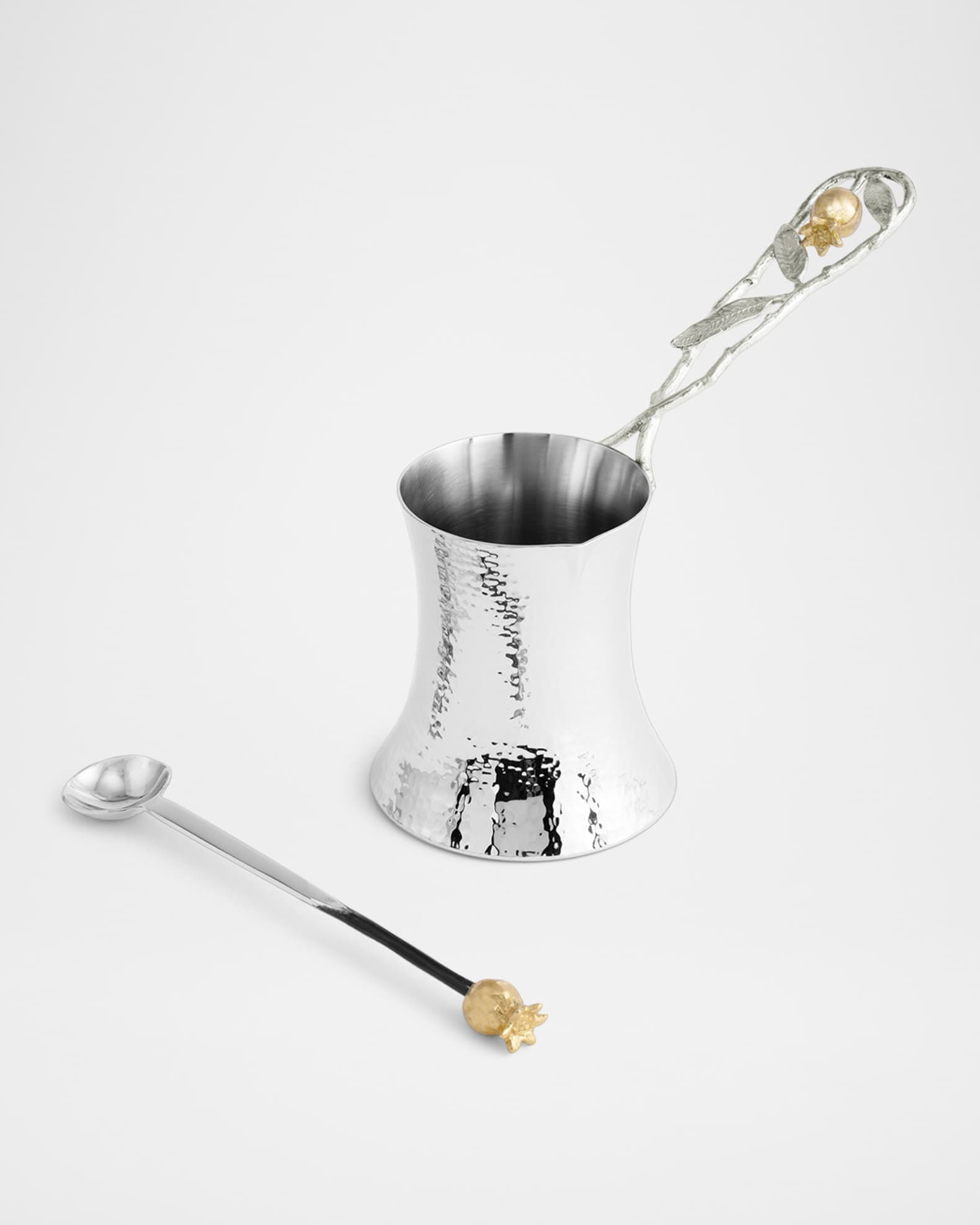 Michael Aram Pomegranate Silver & Gold Coffee Pot with Spoon | Neiman ...