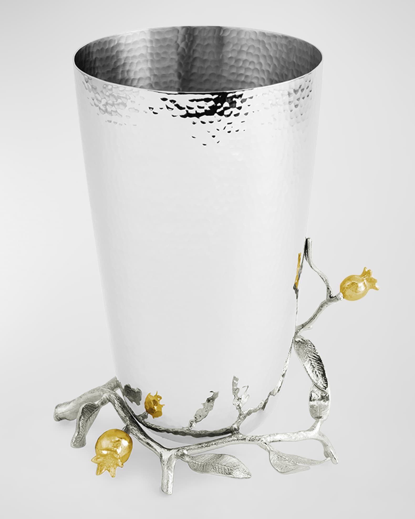 Michael Aram Pomegranate Silver & Gold Vase with 24K Goldplate | Neiman ...