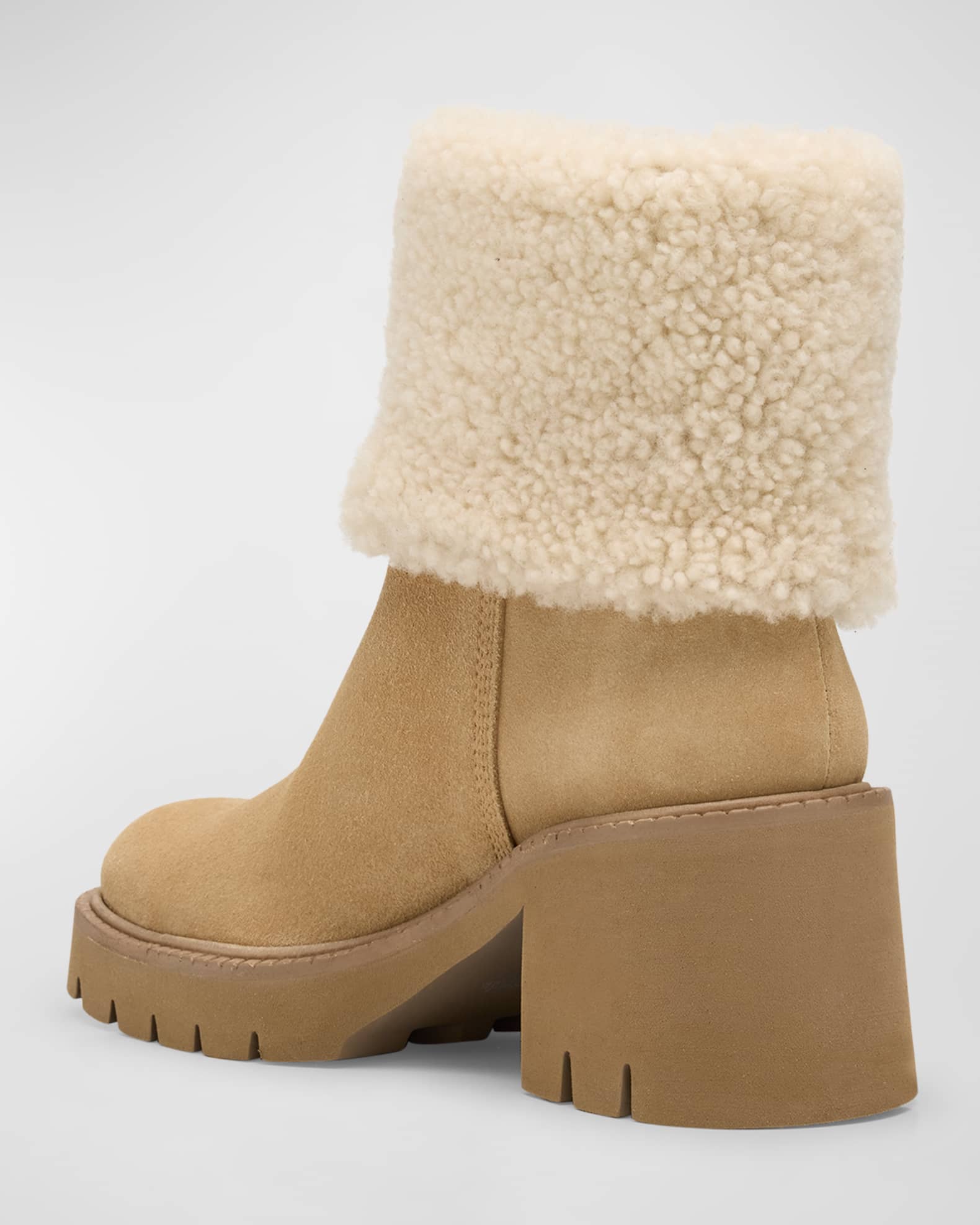 Pedro Garcia Zarela Suede Shearling Ankle Booties | Neiman Marcus