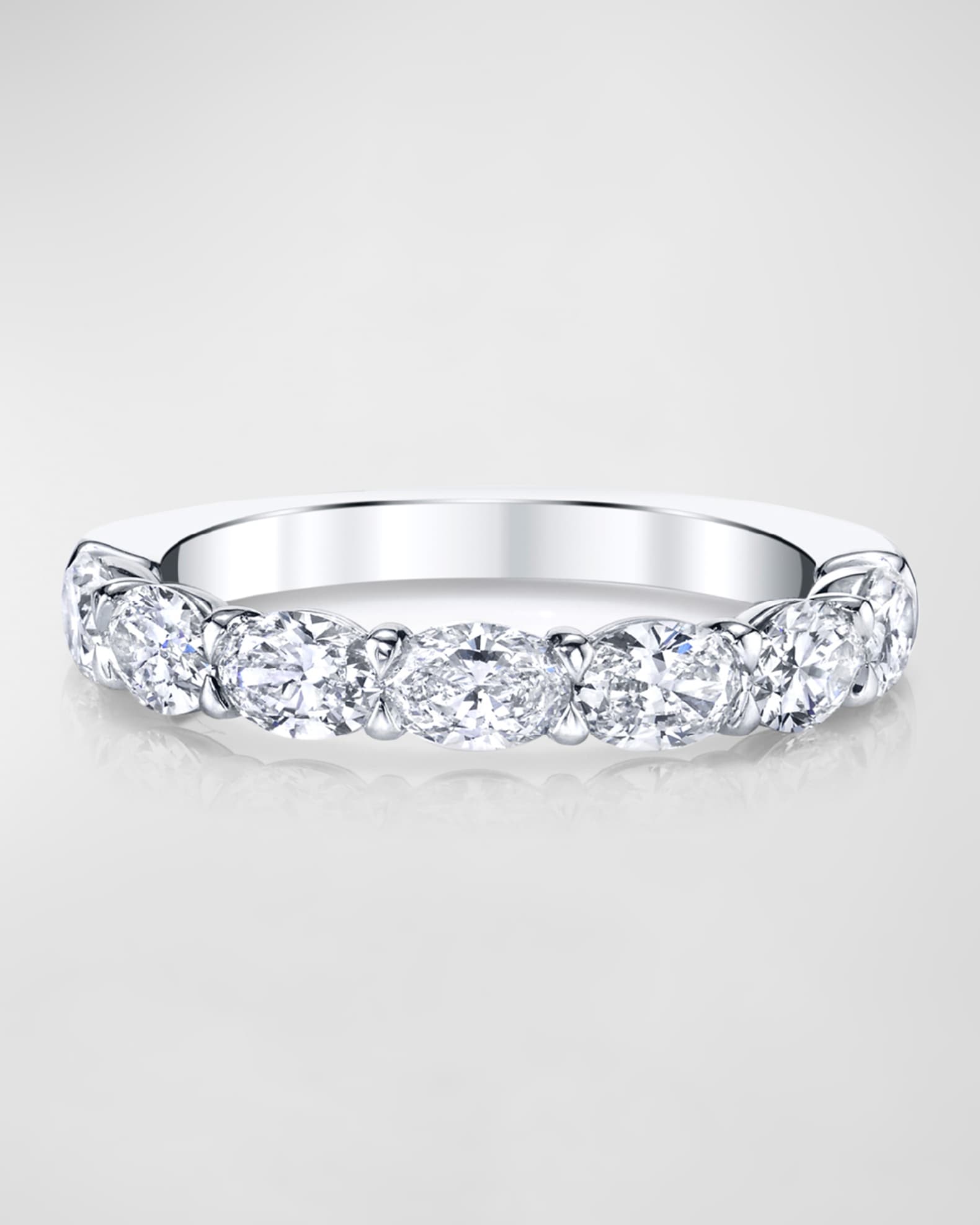 Neiman Marcus Diamonds Large Platinum Halfway Band with Horizontal Set ...