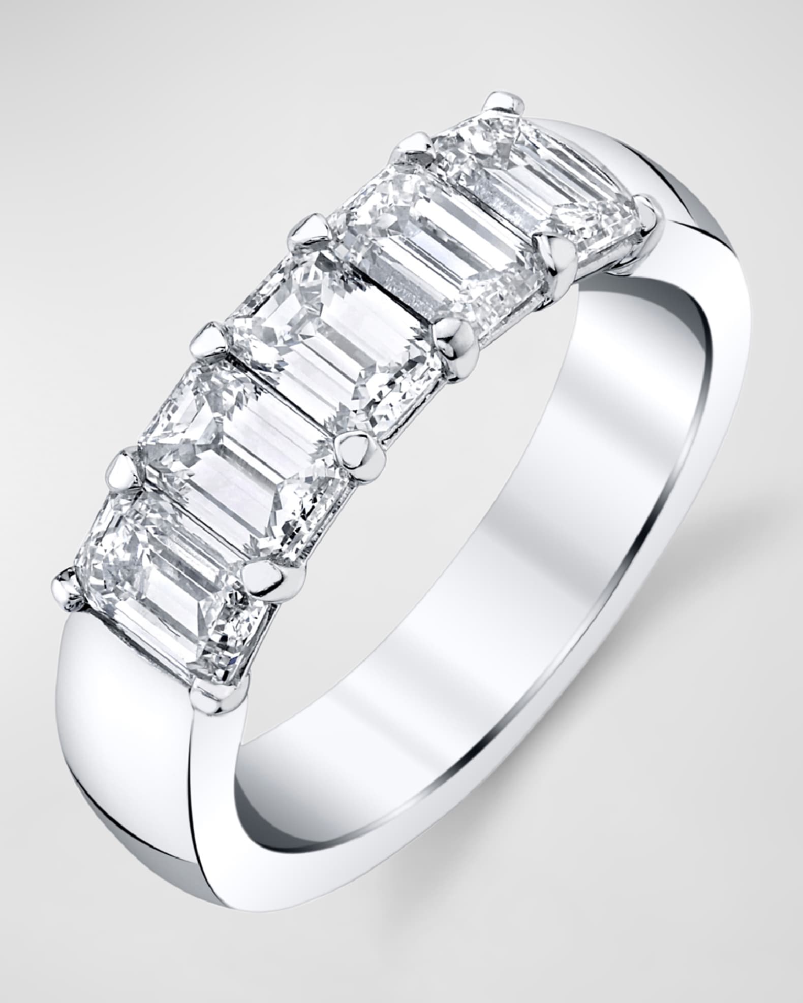 Five Stone Band Emerald Cut Diamonds 1.65Ct Collection | Neiman Marcus
