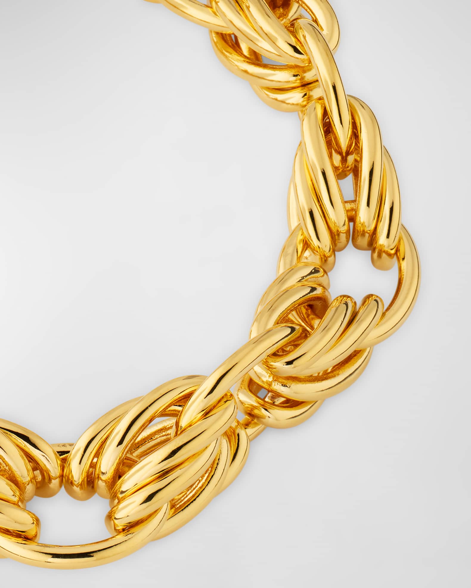 Saint Laurent Chain Rope Link Bracelet, Gold | Neiman Marcus