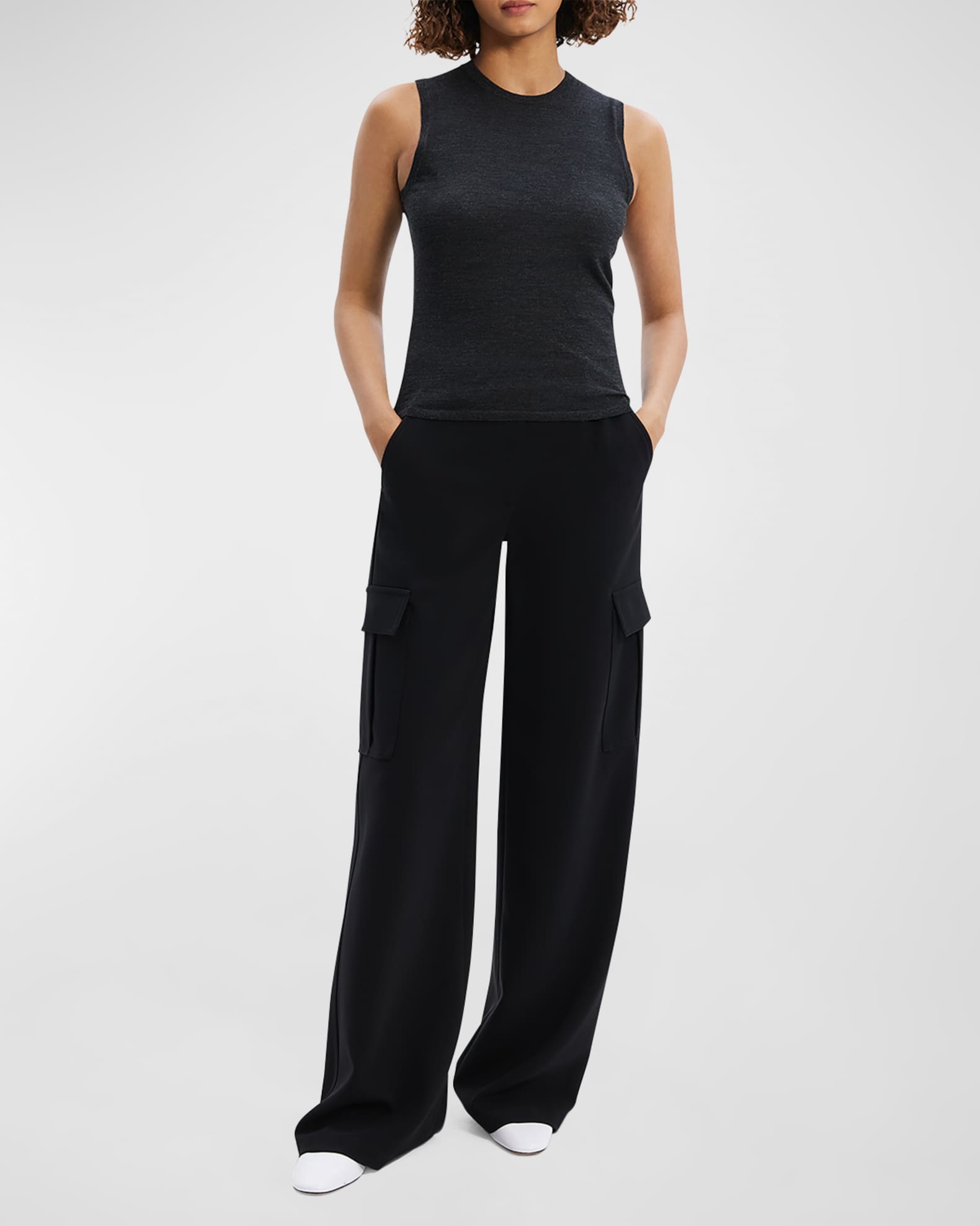 Regal Merino Wool Crewneck Shell Top | Neiman Marcus