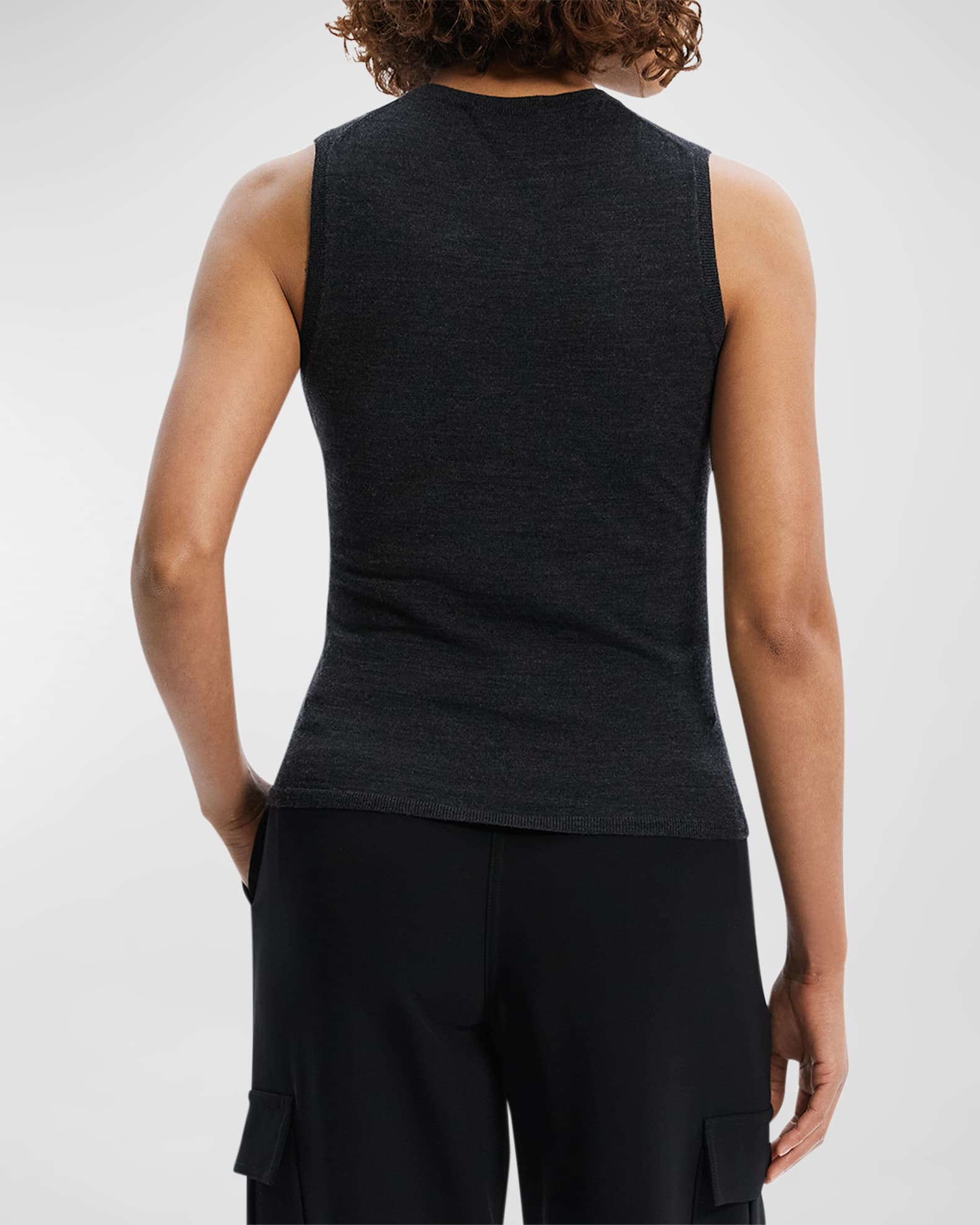 Regal Merino Wool Crewneck Shell Top | Neiman Marcus