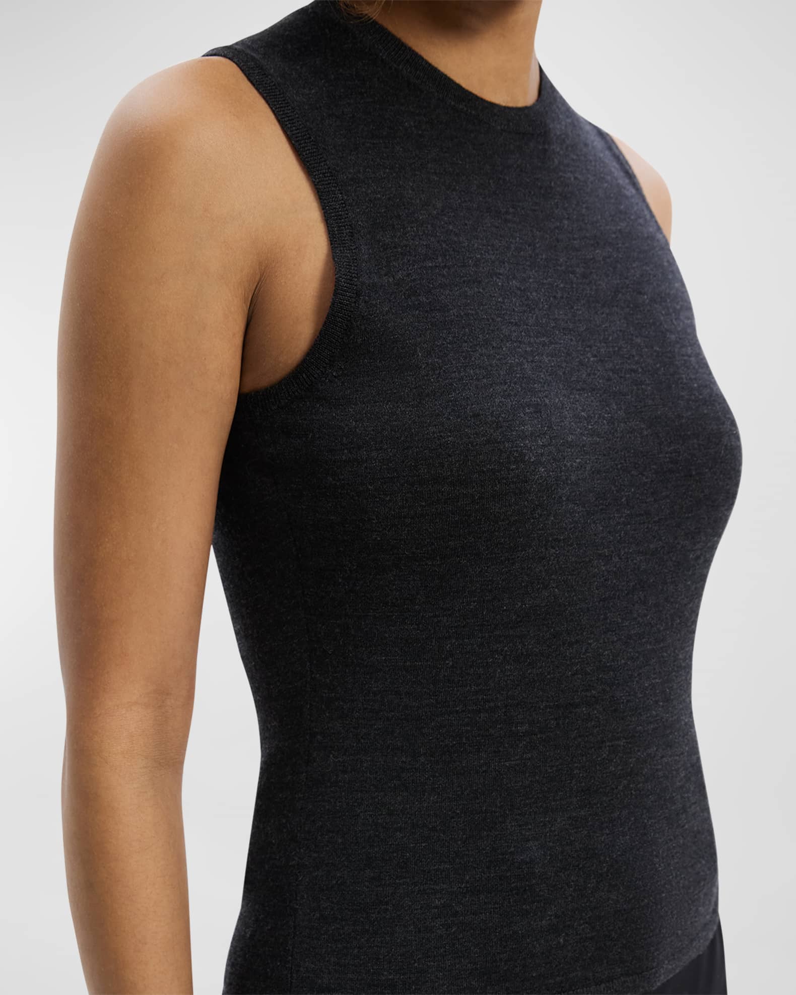 Regal Merino Wool Crewneck Shell Top | Neiman Marcus