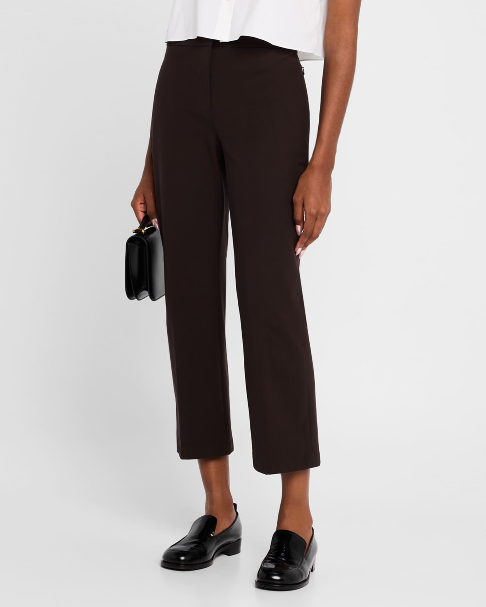 Theory Bistretch Cotton Twill Kick Pants | Neiman Marcus
