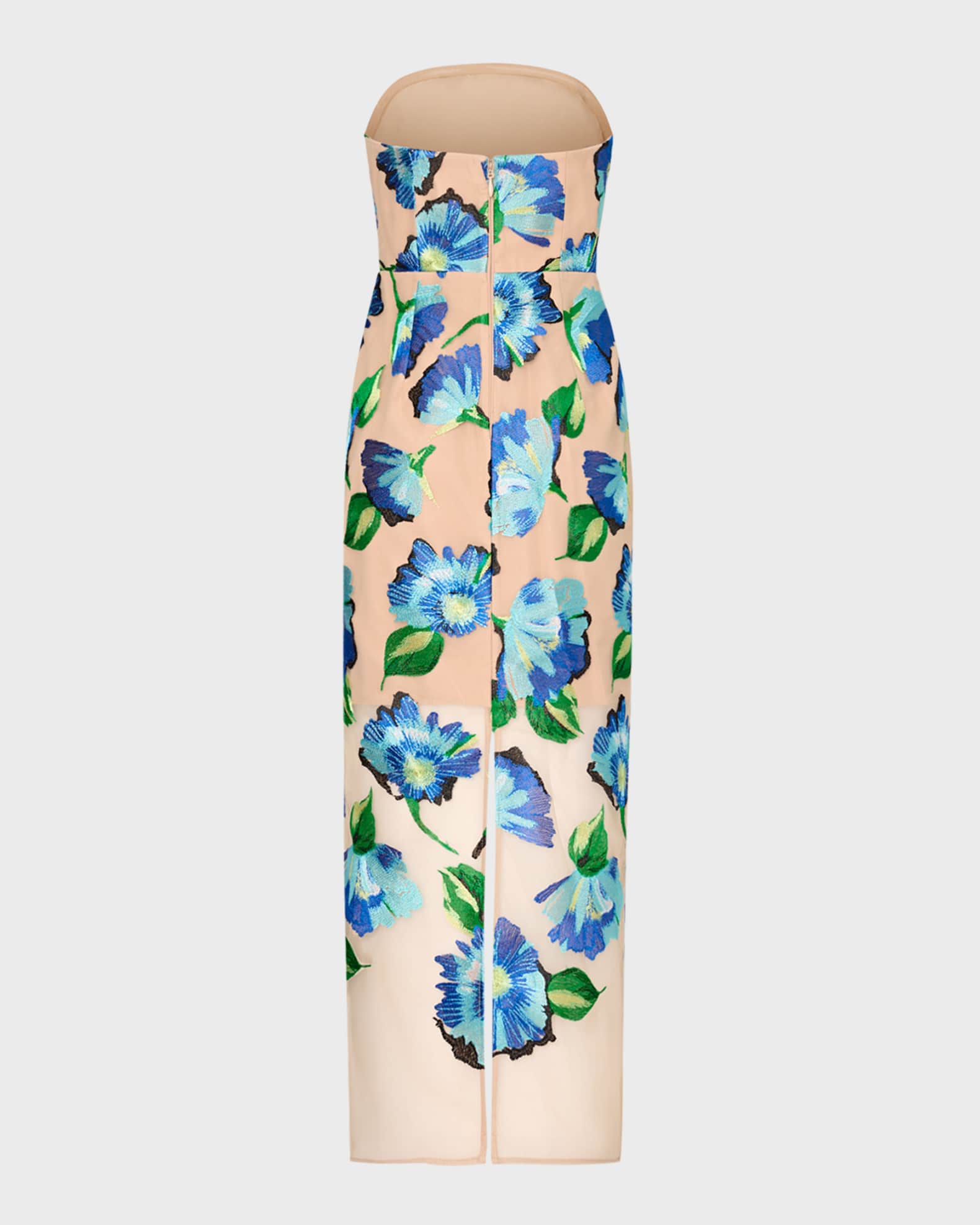 Milly Pictorial Poppy Embroidered Midi Dress | Neiman Marcus