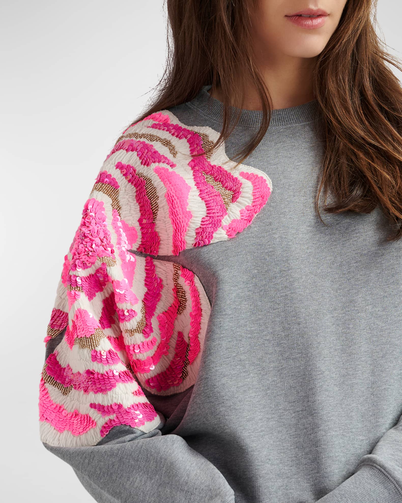 Essentiel Antwerp Gag Beaded Sequin Organic Cotton Sweatshirt | Neiman ...