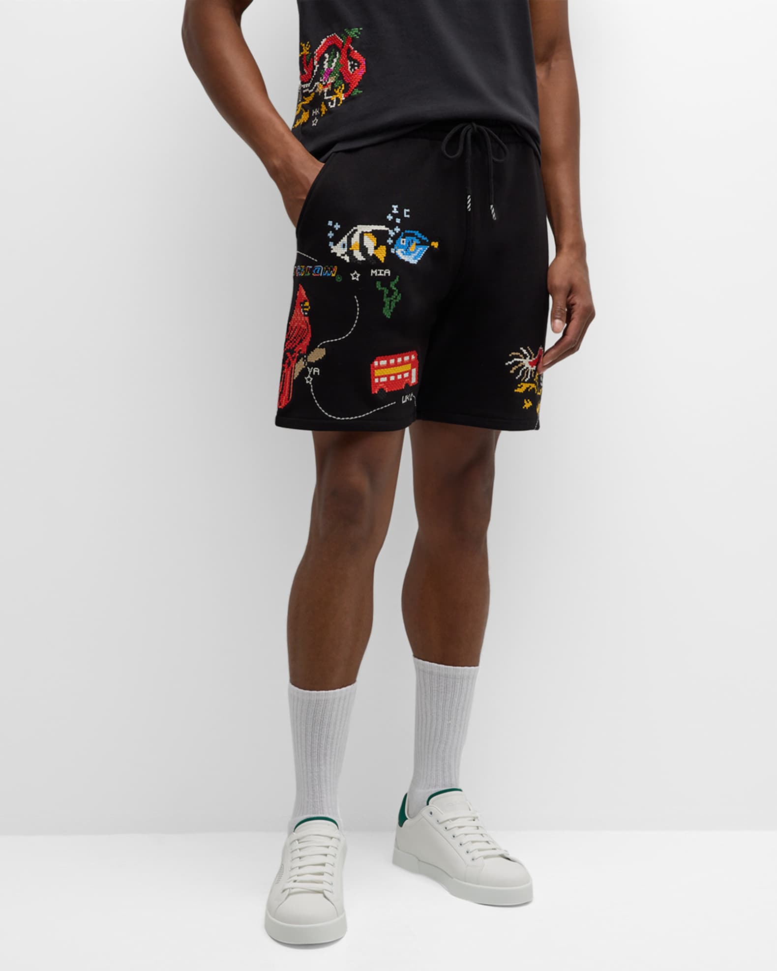 ICECREAM Men's Destination Drawstring Shorts | Neiman Marcus