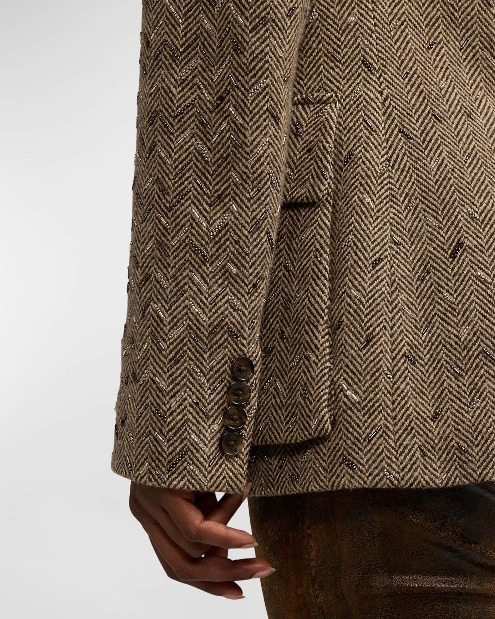 Ralph Lauren Collection Preston Embellished Herringbone Jacket | Neiman ...