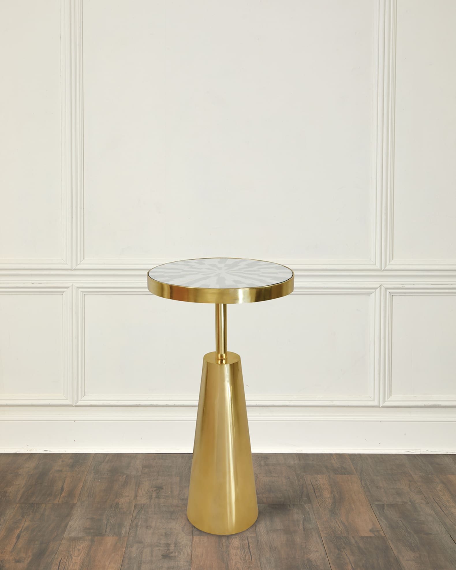 Worlds Away Elias Tapered Brass Side Table | Neiman Marcus