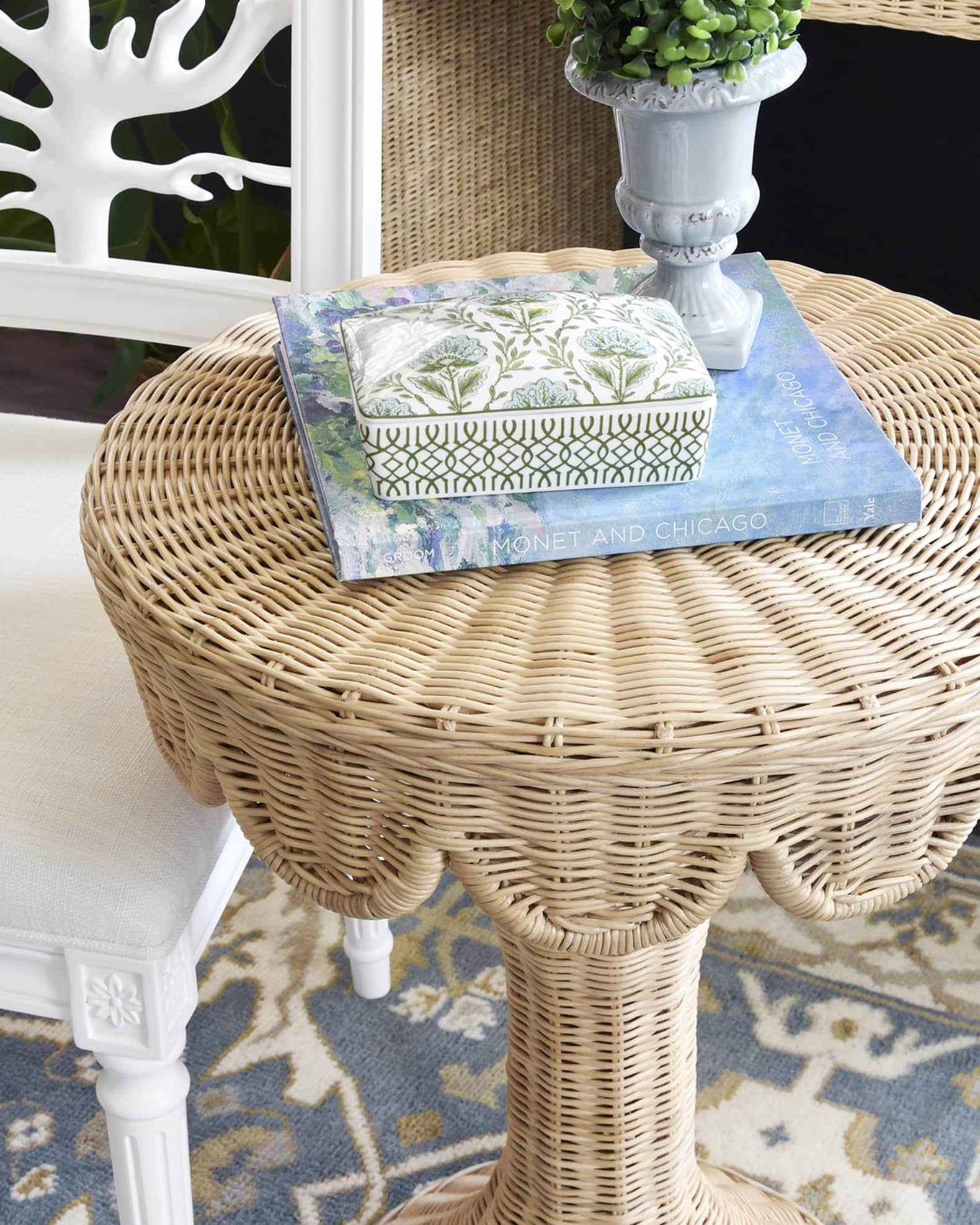 Worlds Away Orla Scallop-Edge Side Table | Neiman Marcus