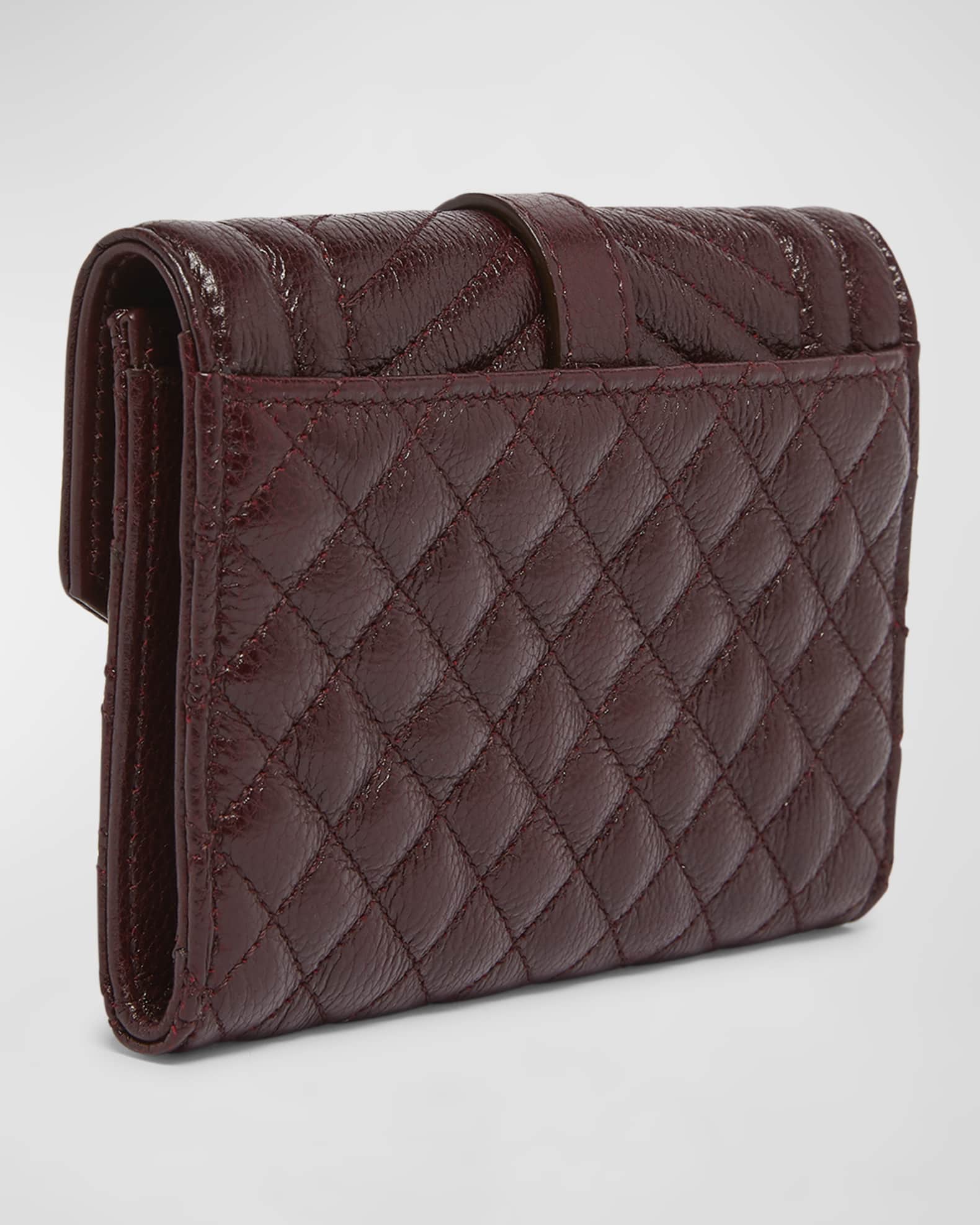 Saint Laurent Small YSL Envelope Flap Wallet in Quilted Leather ...