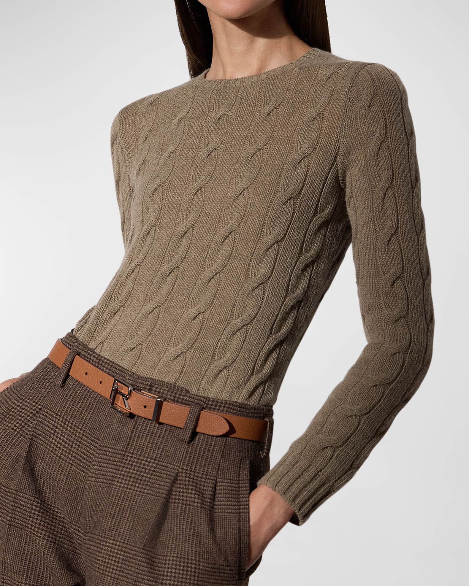 Ralph Lauren Collection Brushed Cashmere-Blend Sweater | Neiman Marcus