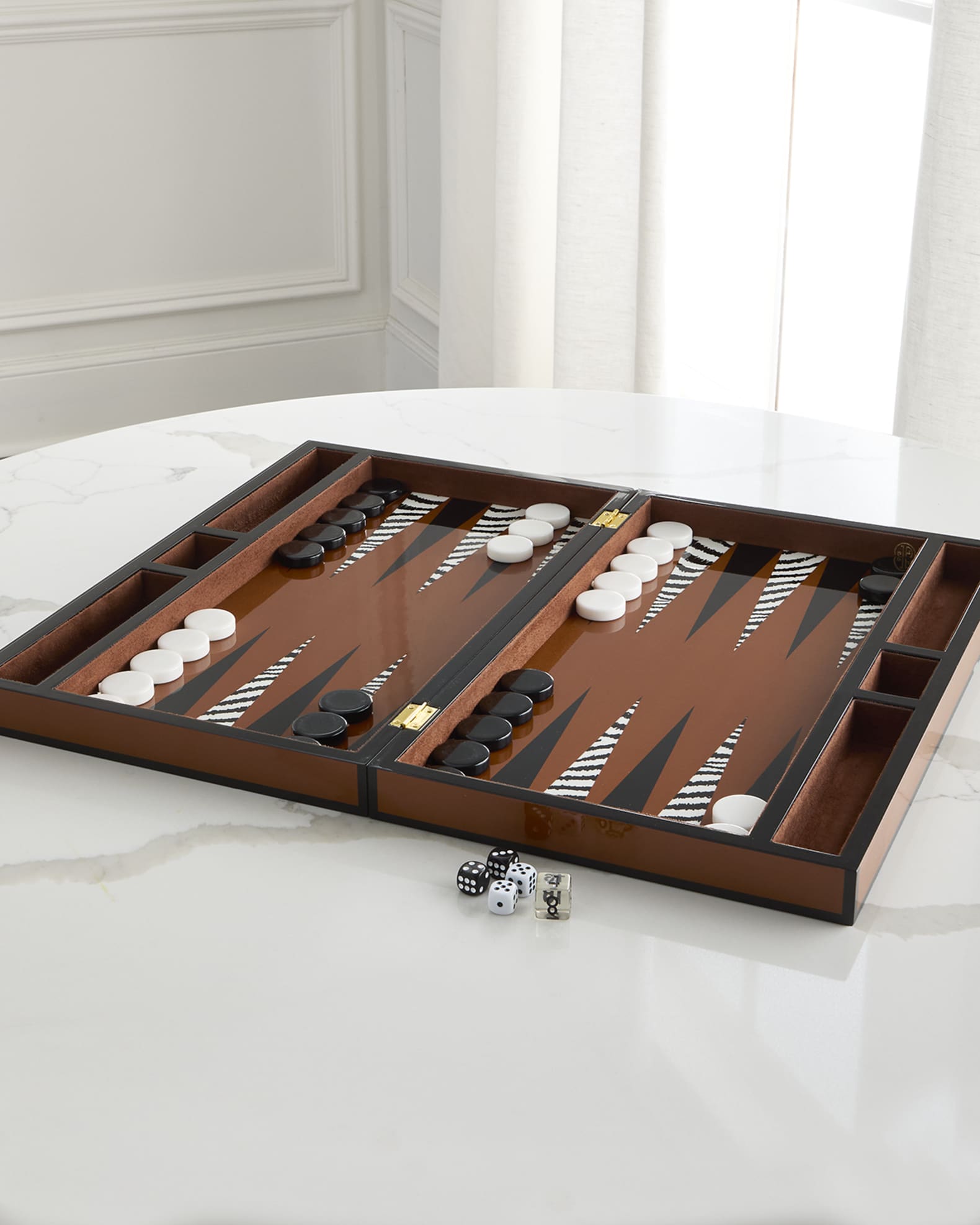 Jonathan Adler Zebra Backgammon Set | Neiman Marcus