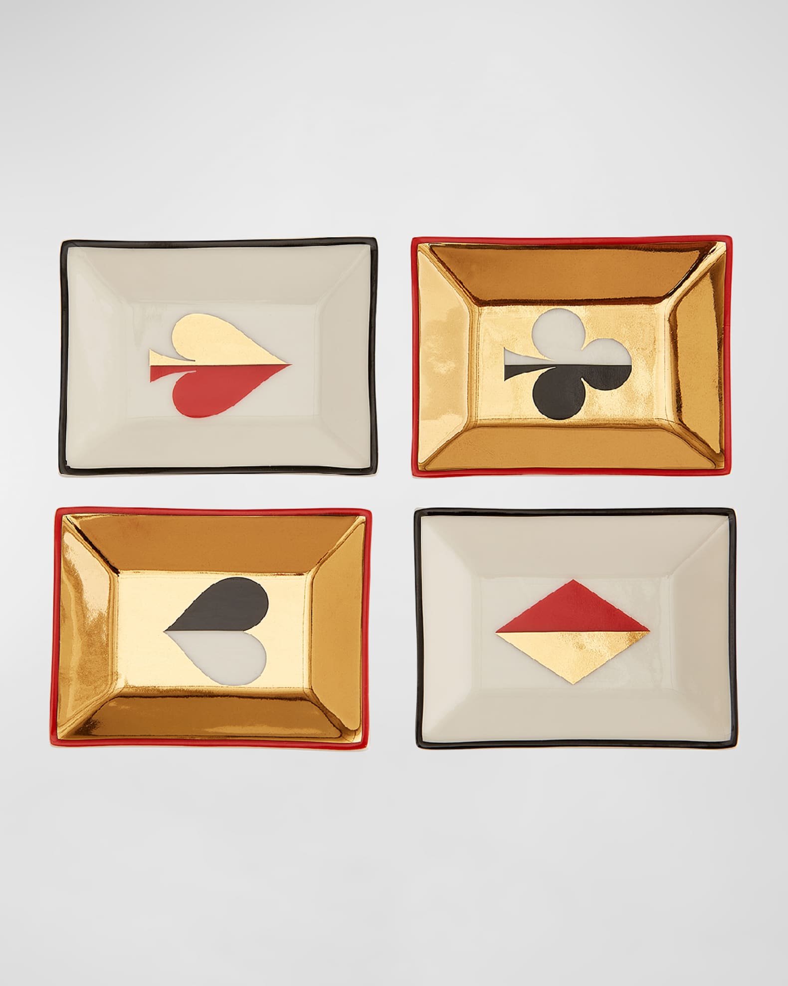 Jonathan Adler Dealers Choice Petite Trays, Set of 4 | Neiman Marcus