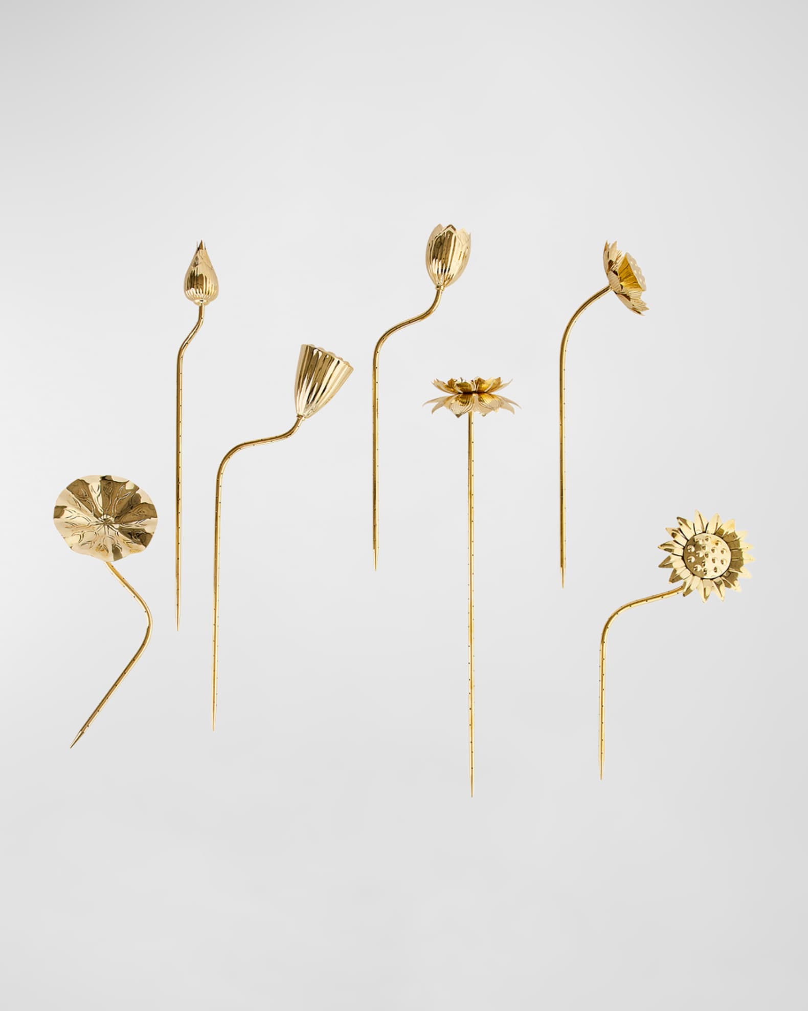 Jonathan Adler Brass Flower Bouquet, Set of 7 | Neiman Marcus