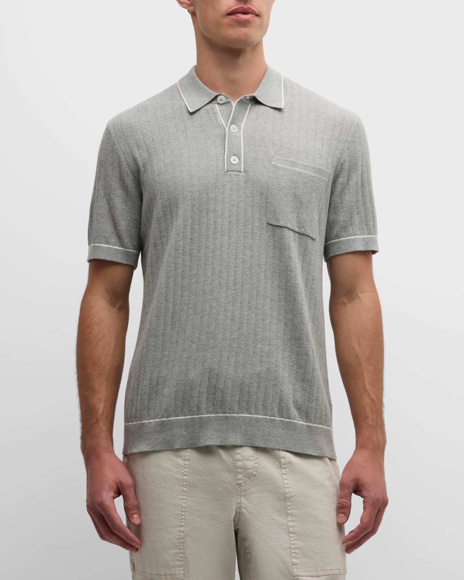 Rails Men's Hardy Ribbed Polo Shirt | Neiman Marcus