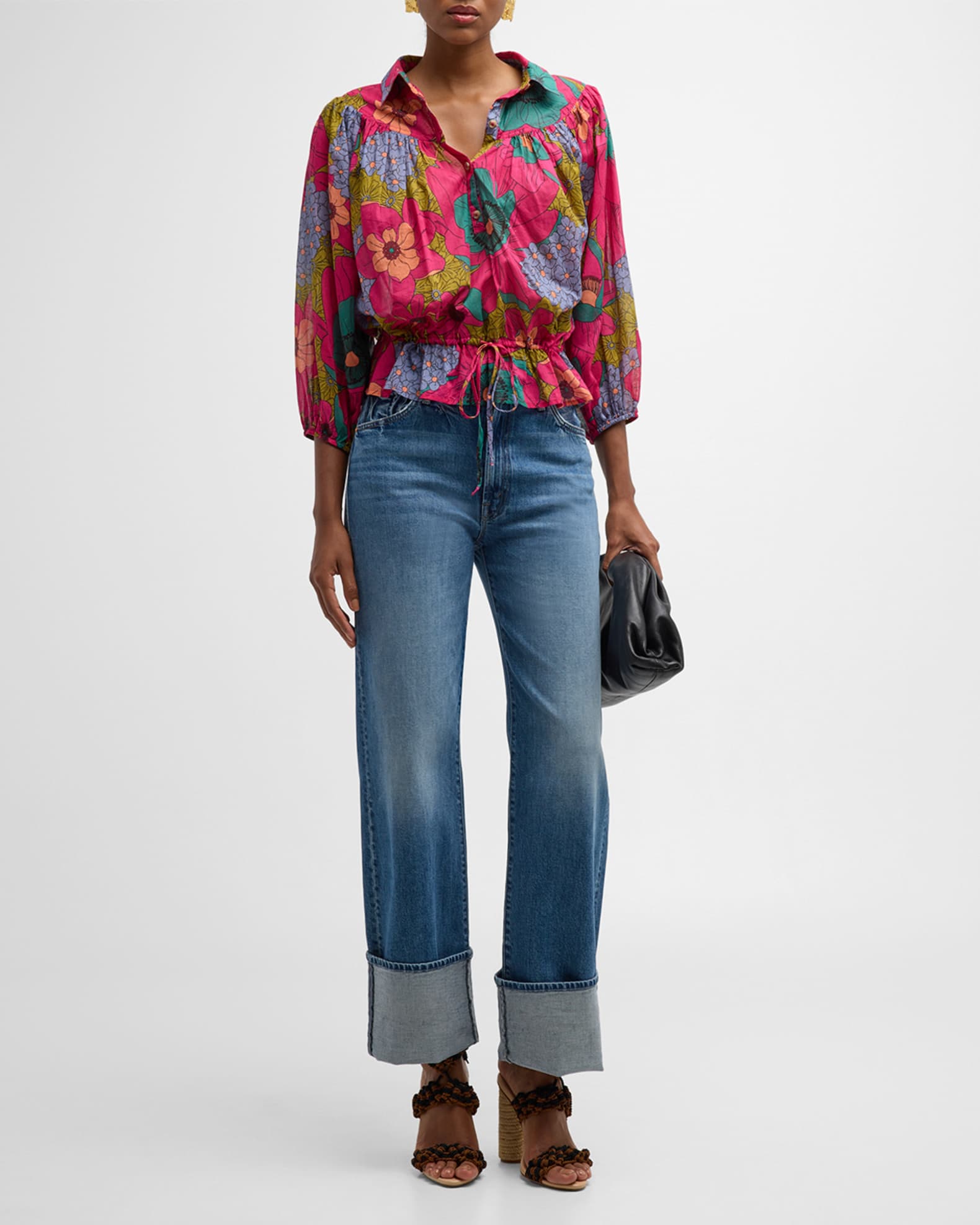 MOTHER The Dodger Skimp Cuff Jeans | Neiman Marcus