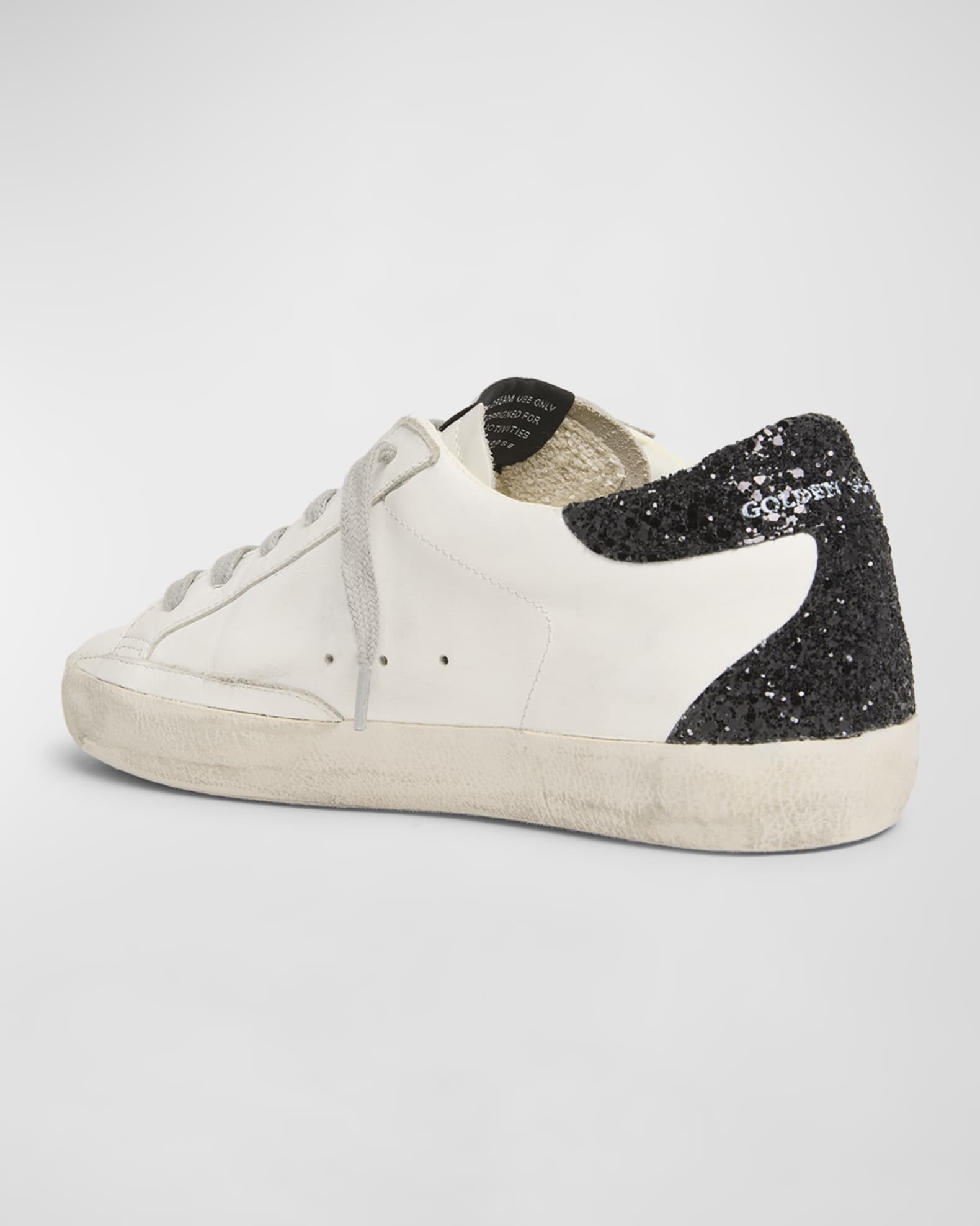 Golden Goose Superstar Glitter Leather Low-Top Sneakers | Neiman Marcus