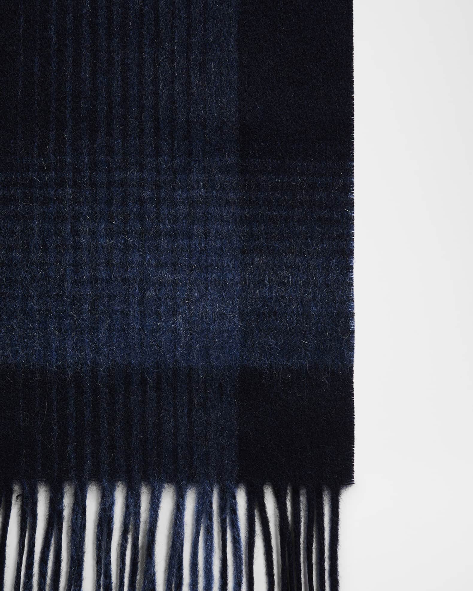 Neiman Marcus Men's Cashmere Ombre Plaid Scarf | Neiman Marcus