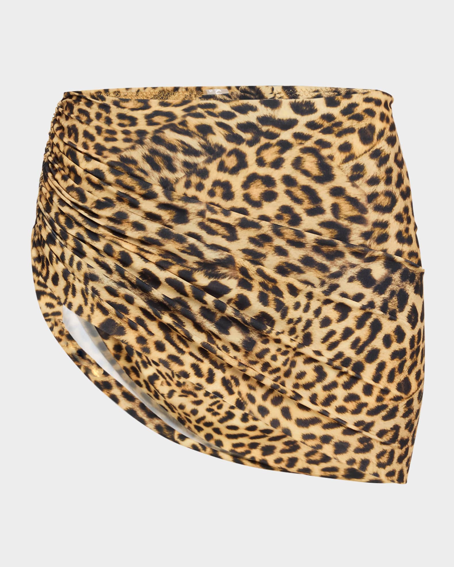 Norma Kamali Diana Leopard Shirred Bikini Bottoms | Neiman Marcus