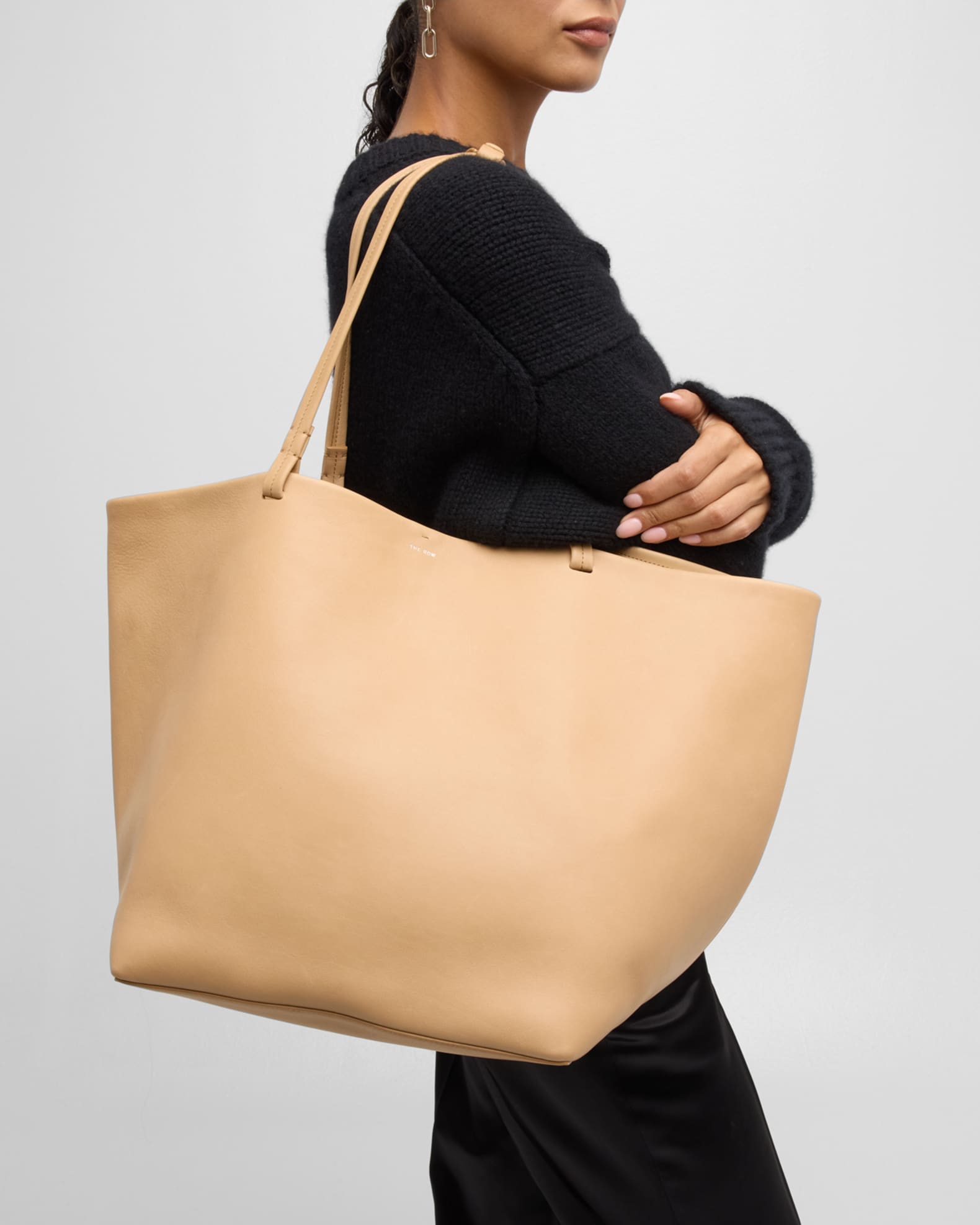 THE ROW XL Park Tote Three in Saddle Leather | Neiman Marcus
