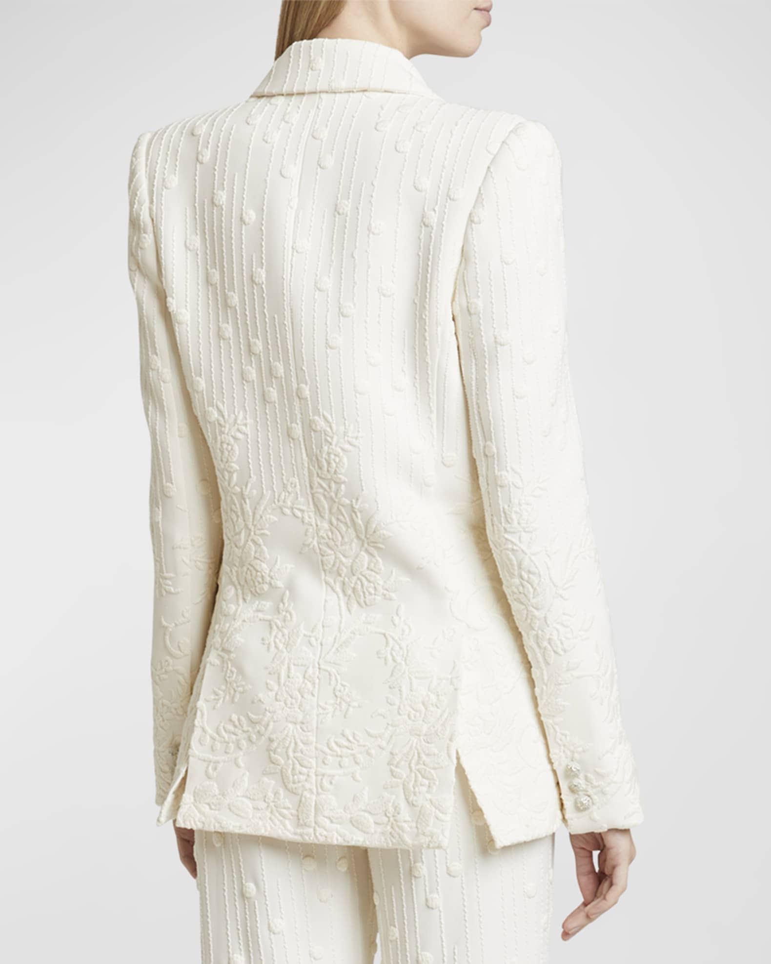 Elie Saab Embroidered Cady Wrap Blazer | Neiman Marcus
