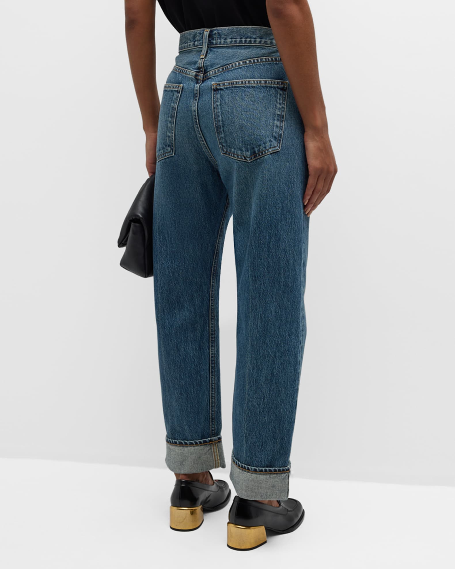 AGOLDE Fran Cuffed Jeans | Neiman Marcus