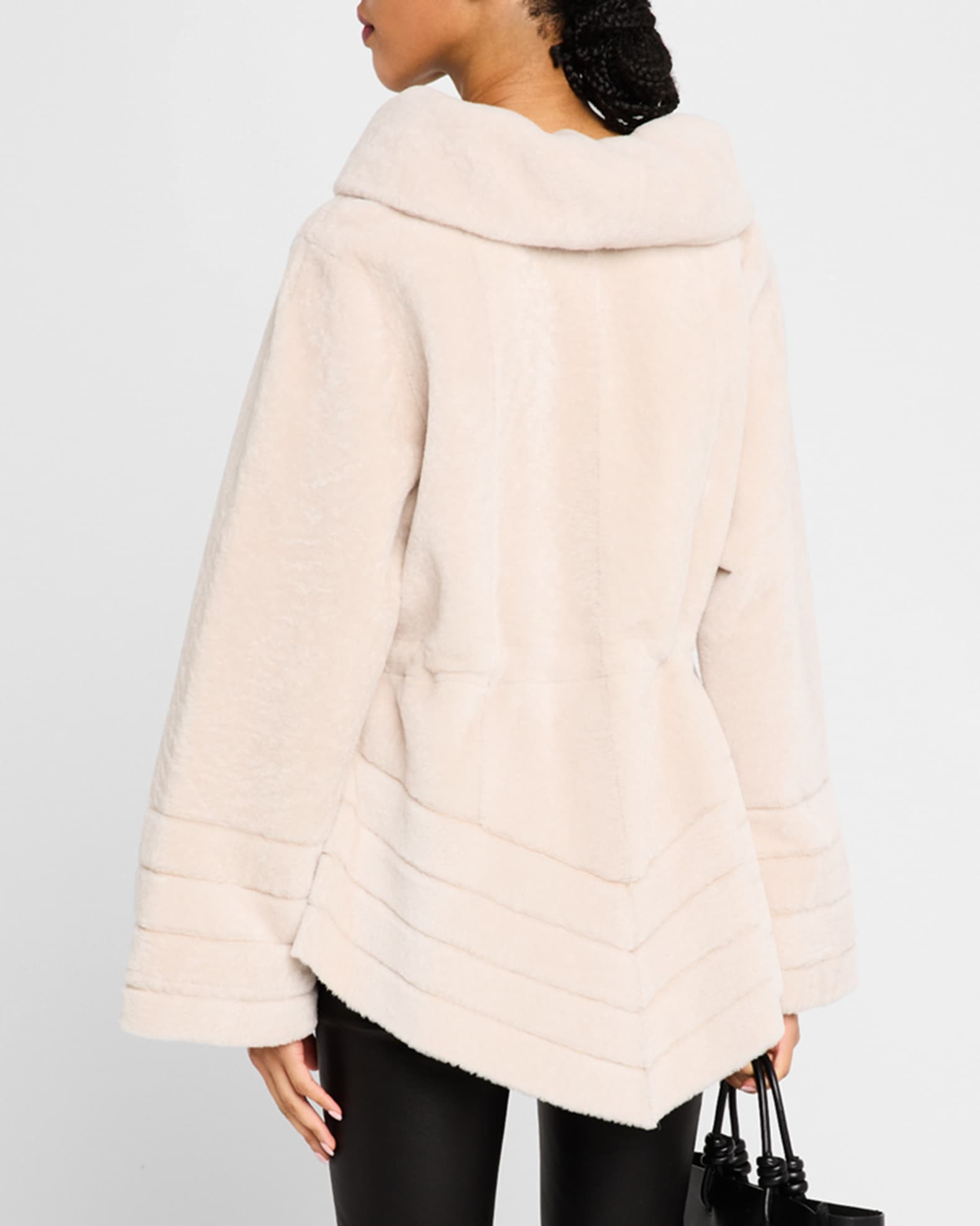 Gorski Reversible Textured Lamb Shearling Jacket | Neiman Marcus