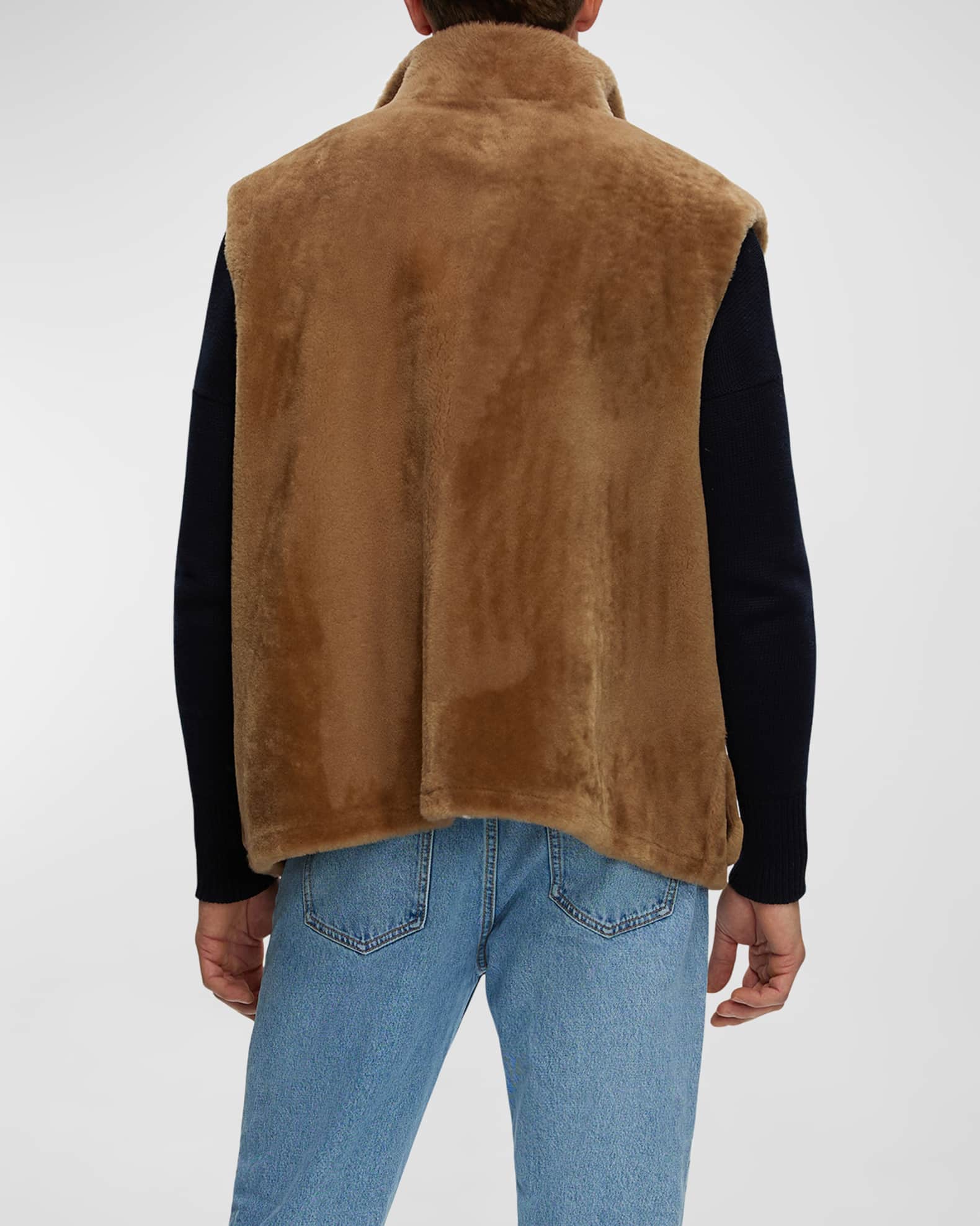 Gorski Men's Sheared Shearling Vest | Neiman Marcus