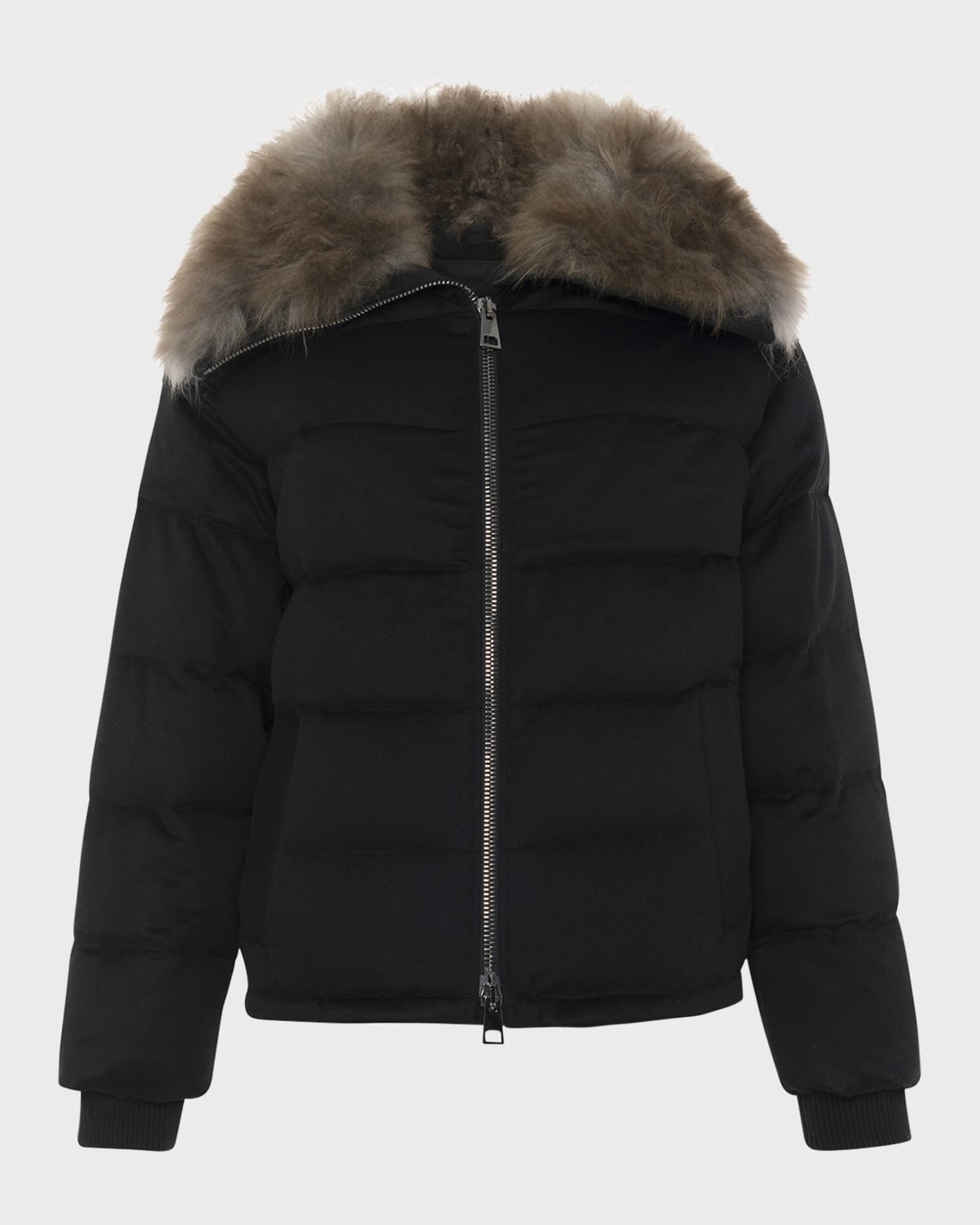 Gorski Cashmere Down Jacket with Select Cashmere Goat Collar | Neiman ...
