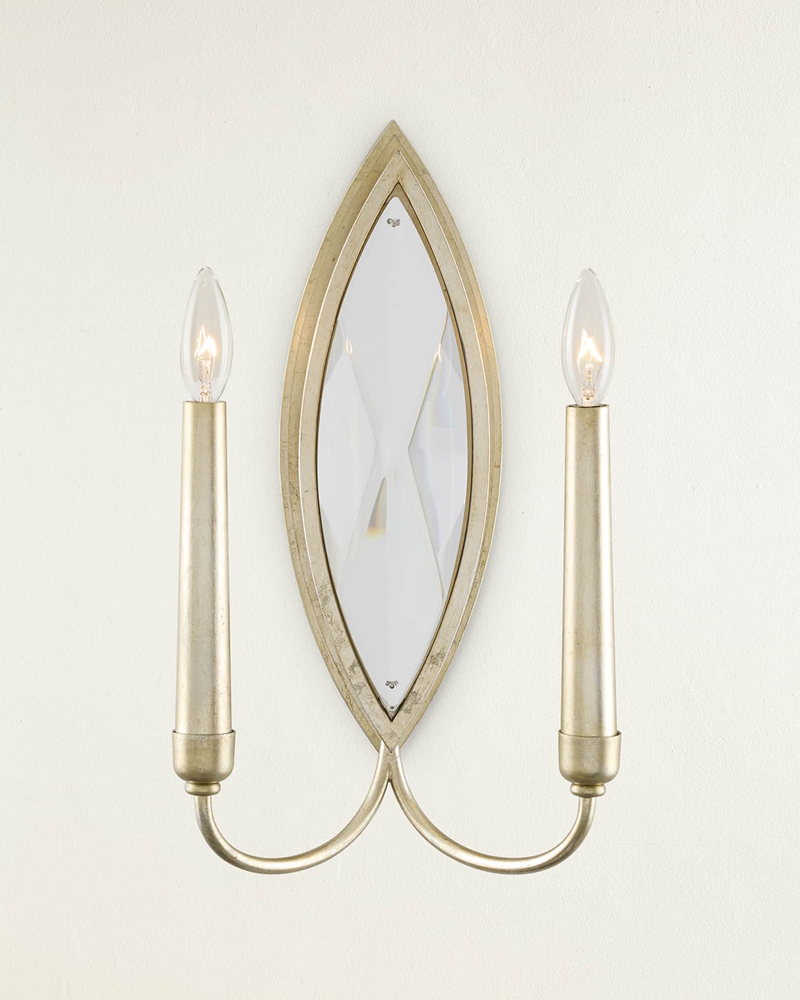 John-Richard Collection Petaline 17" 2-Light Wall Sconce | Neiman Marcus