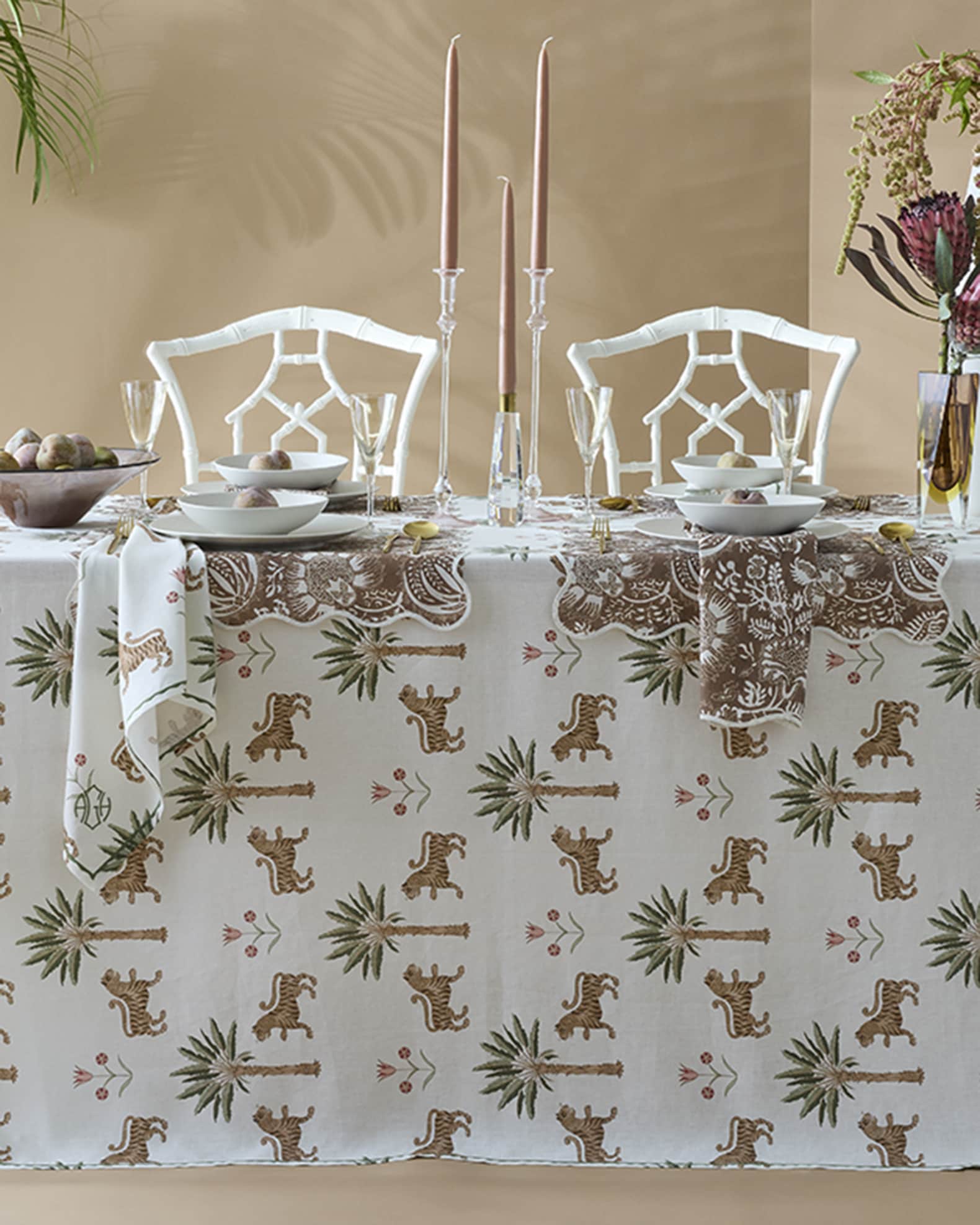 Tiger Palm Table Linens Collection | Neiman Marcus