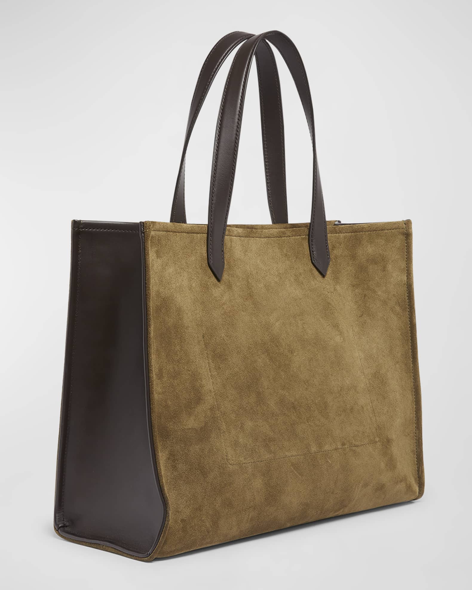 Balmain B Army Medium Shopper Tote Bag in Suede | Neiman Marcus