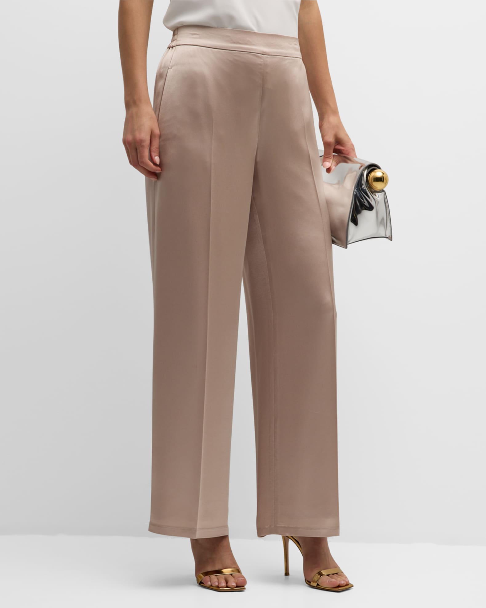 Elie Tahari The Ashlynn Mid-Rise Straight-Leg Pants | Neiman Marcus