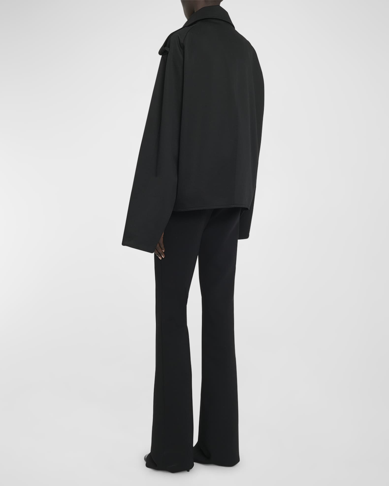 Courreges Oblique Short Trench Coat | Neiman Marcus