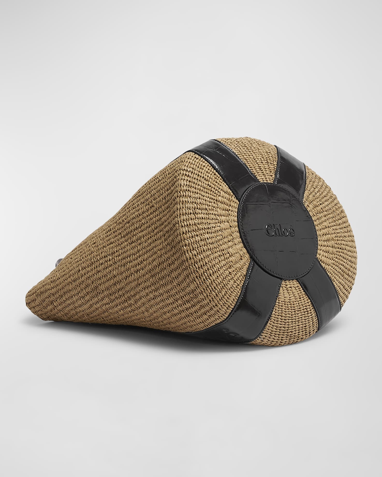 Chloe x Mifuko Woody Large Basket Tote Bag in Paper & Leather | Neiman ...