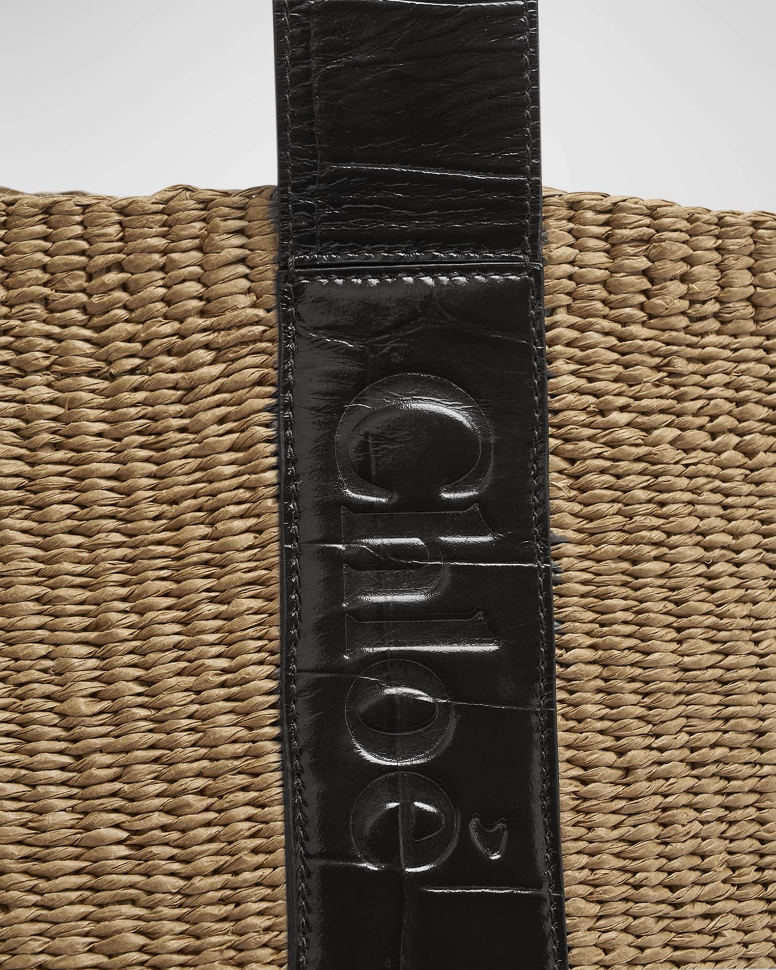 Chloe x Mifuko Woody Large Basket Tote Bag in Paper & Leather | Neiman ...