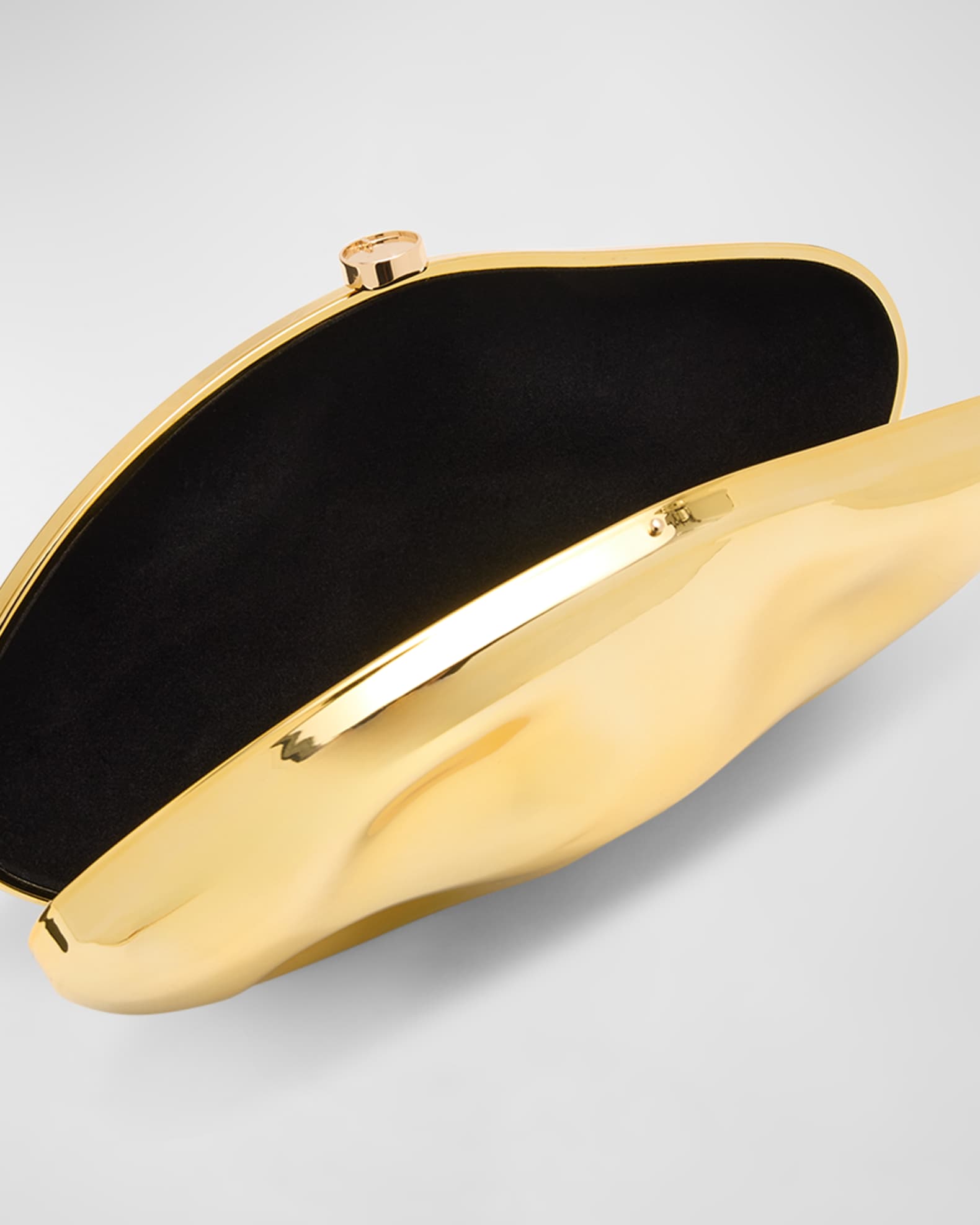 Cult Gaia The Caldera Metallic Clutch Bag | Neiman Marcus