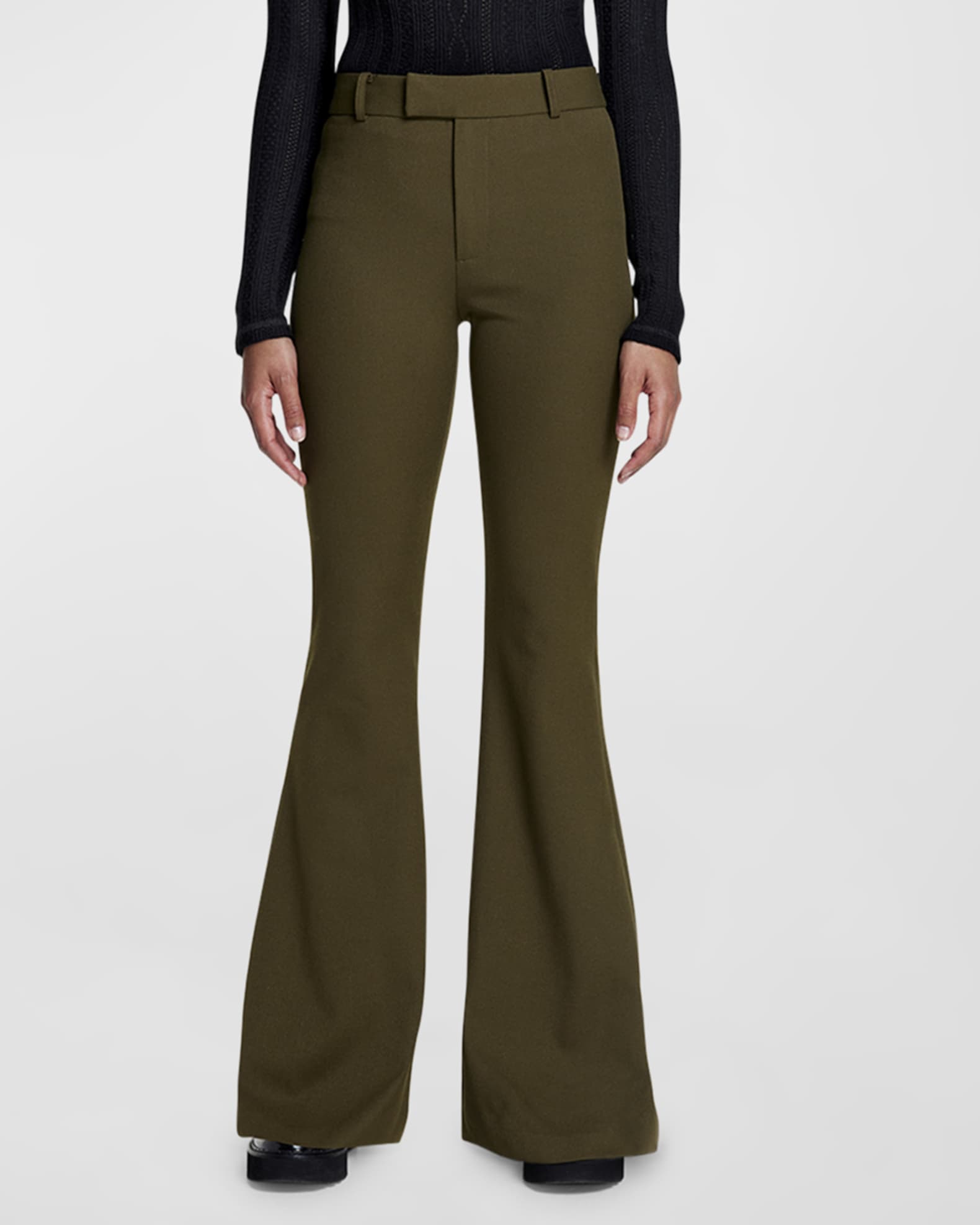 Smythe Stretch Bootcut Pants | Neiman Marcus