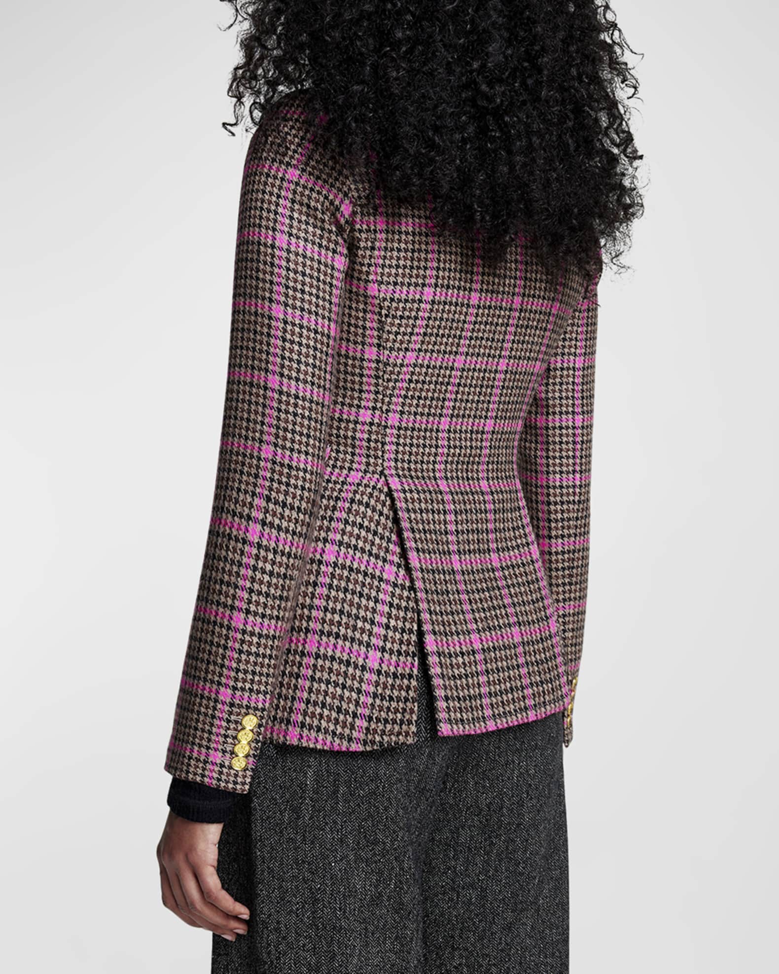 Smythe Duchess Plaid Patch Pocket Blazer | Neiman Marcus
