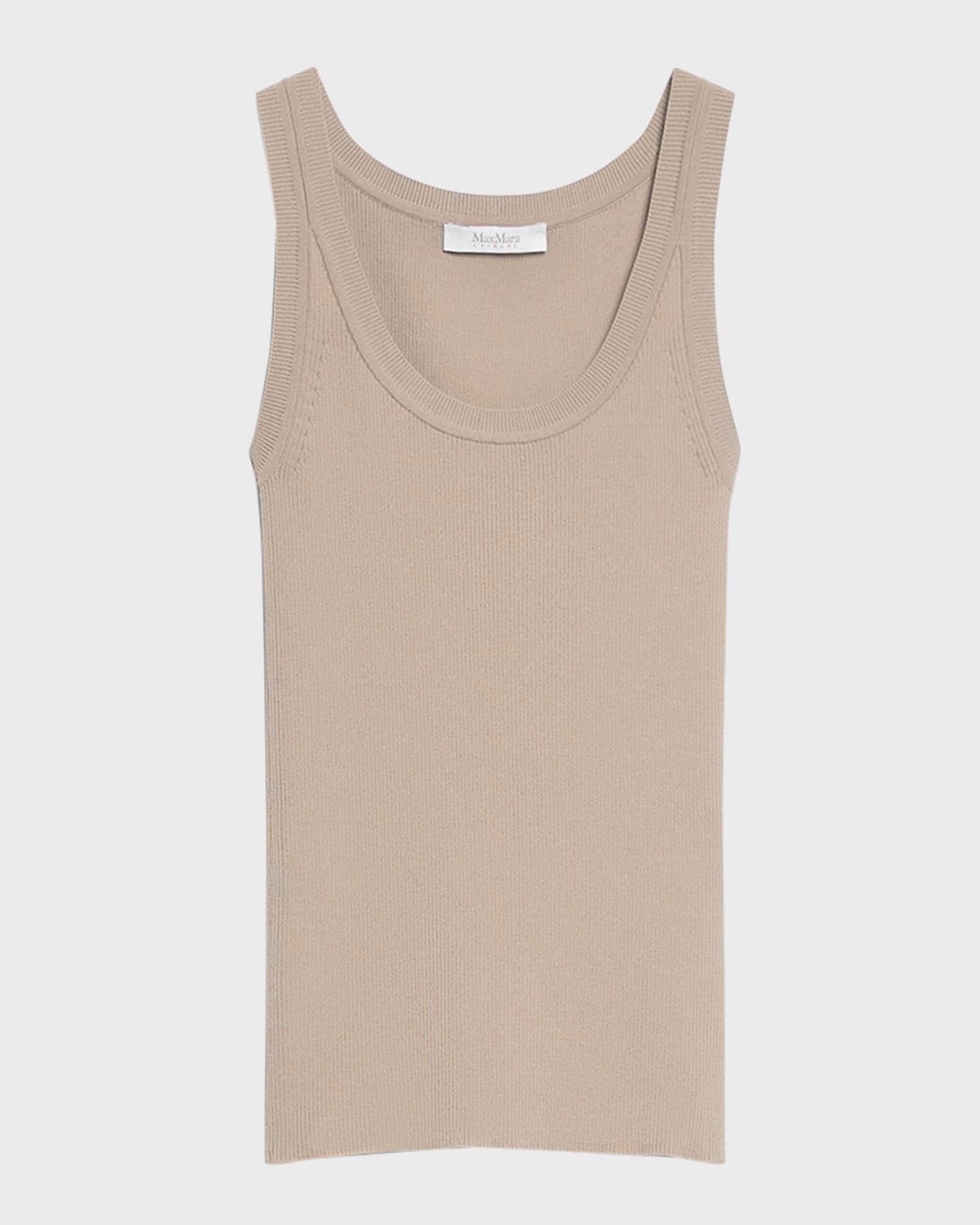 Max Mara Leisure Siro Ribbed Scoop-Neck Tank | Neiman Marcus