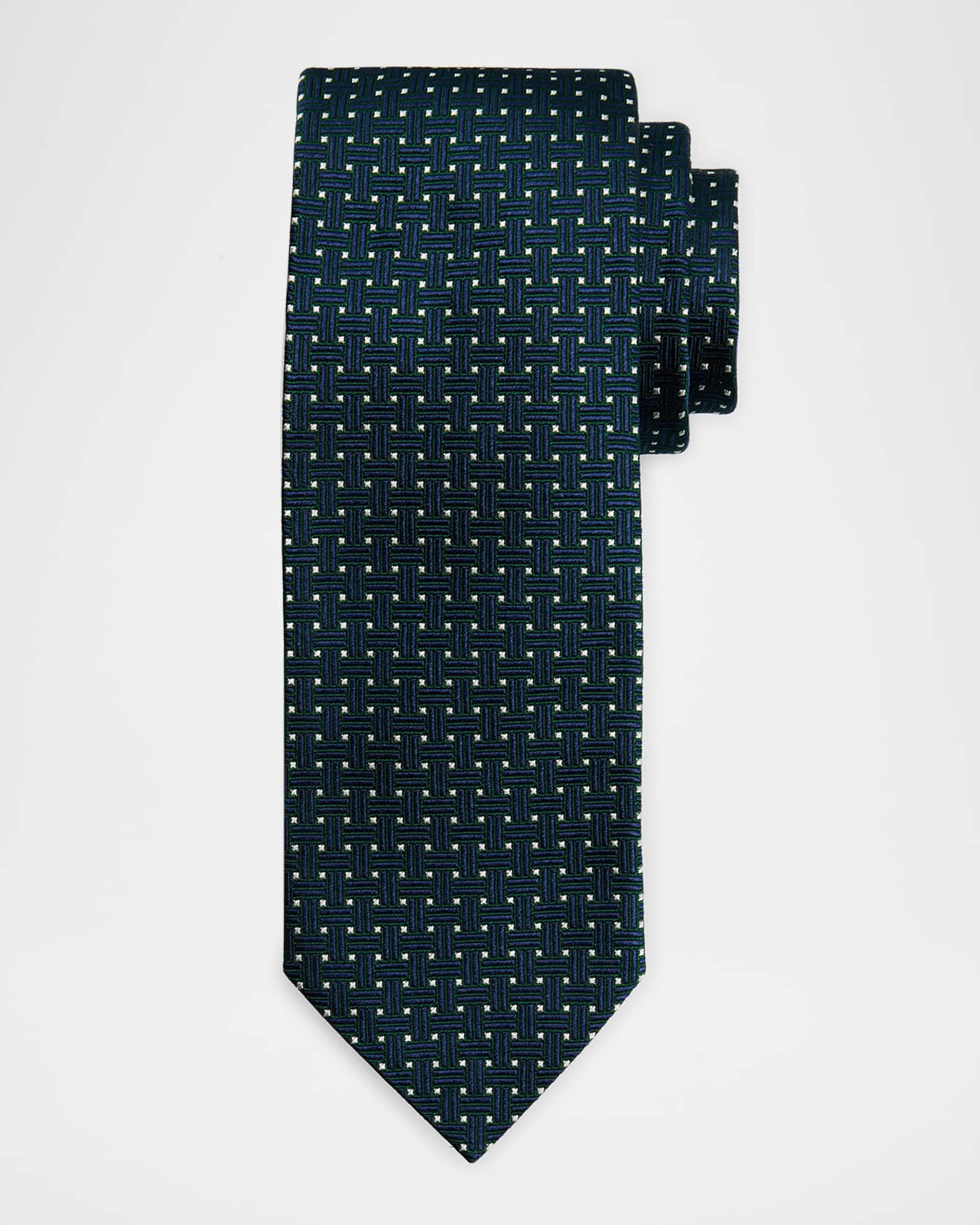 Men s Geometric Dot Silk Tie