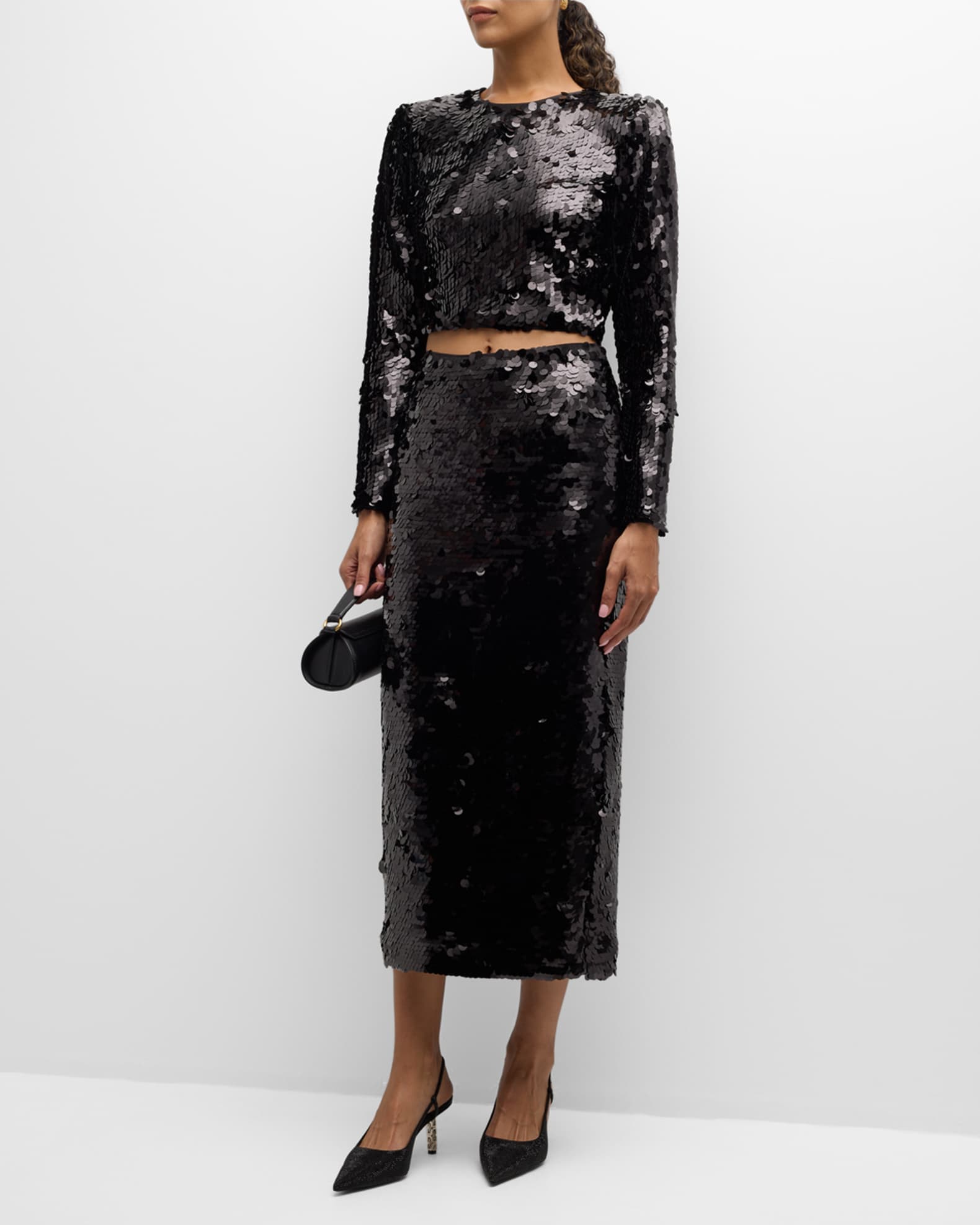 Toccin Leilani Paillette Pencil Skirt | Neiman Marcus